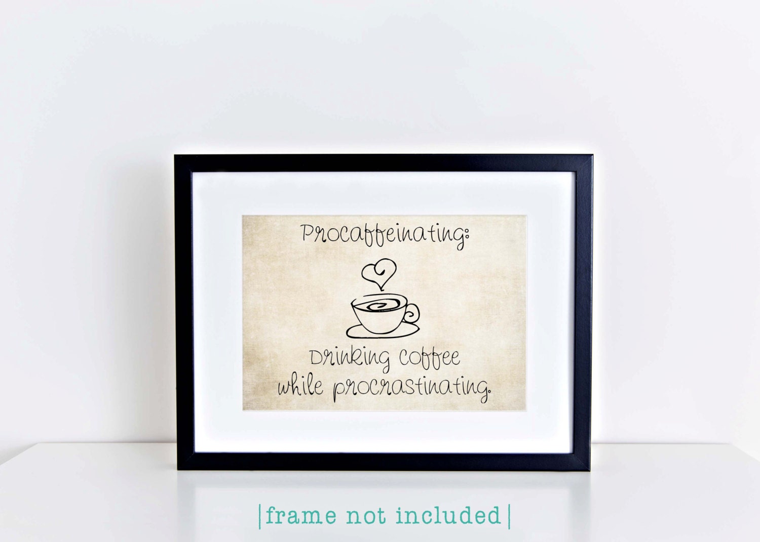 Procaffeinating Typography Print Procaffinating Barista Cafe | Etsy