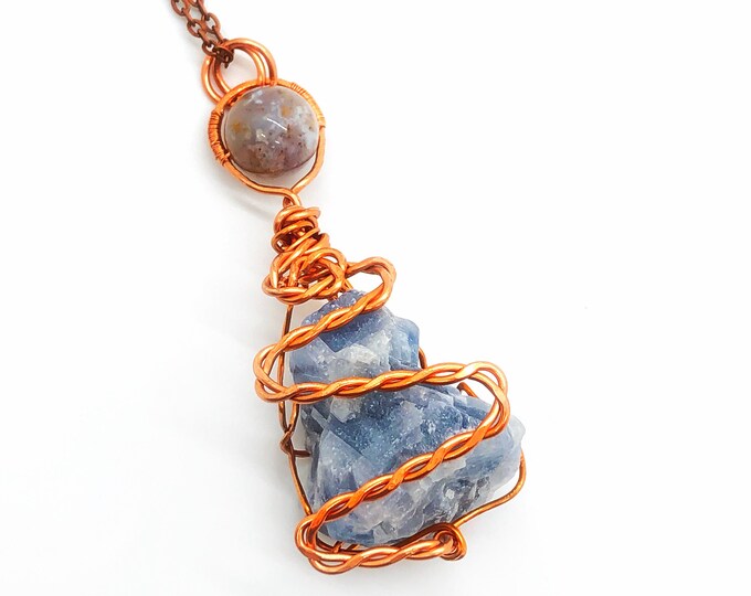 Statement Jewelry Healing Stones Blue Calcite Agate Taurus - Etsy
