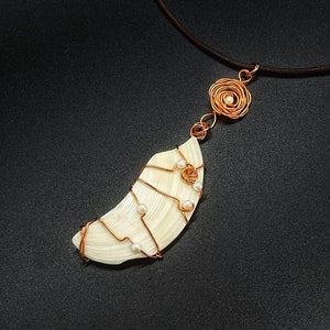Seashell Necklace, Recycled Florida Seashells, Wire Wrapped Jewelry ...