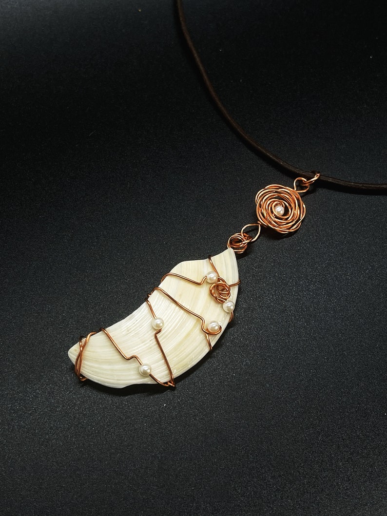 Seashell Necklace, Recycled Florida Seashells, Wire Wrapped Jewelry ...