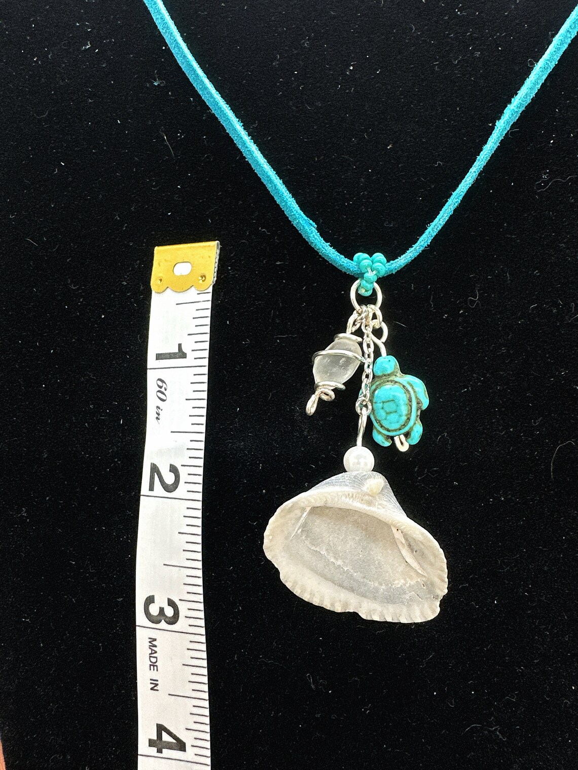 Seashell Necklace, Recycled Florida Seashells, Ocean Pendant, Sea Glass ...