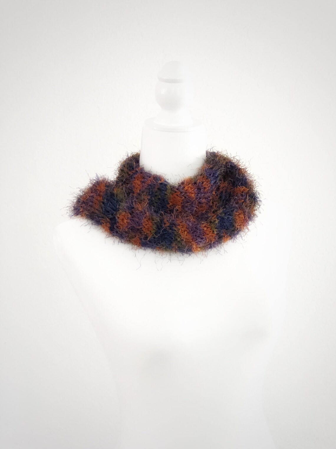 SALE Fuzzy Scarf Knit Scarf Unisex Unique Handmade Fall - Etsy