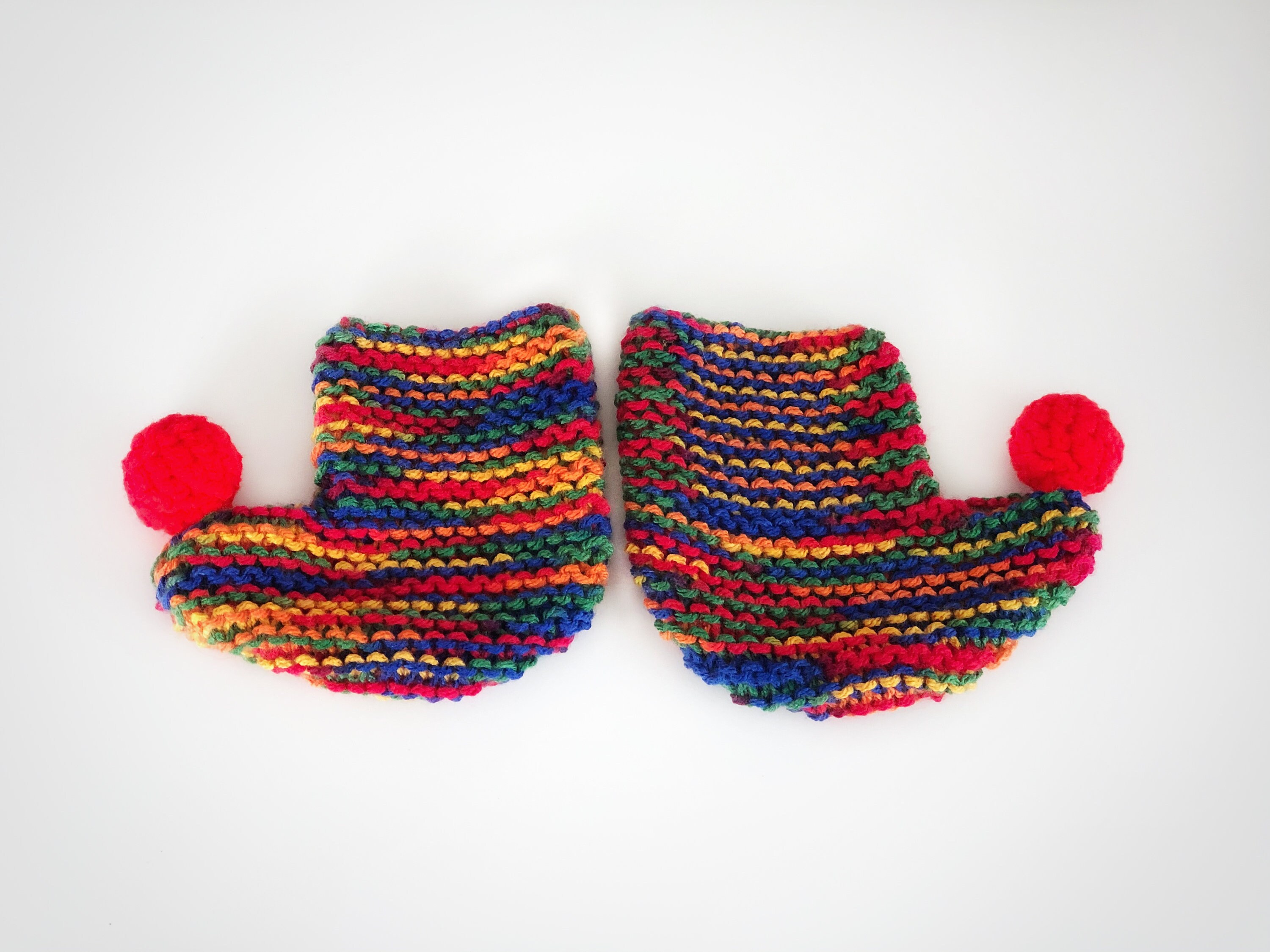 Hand Knit Baby Booties Unique Handmade Rainbow LGBT Booties - Etsy