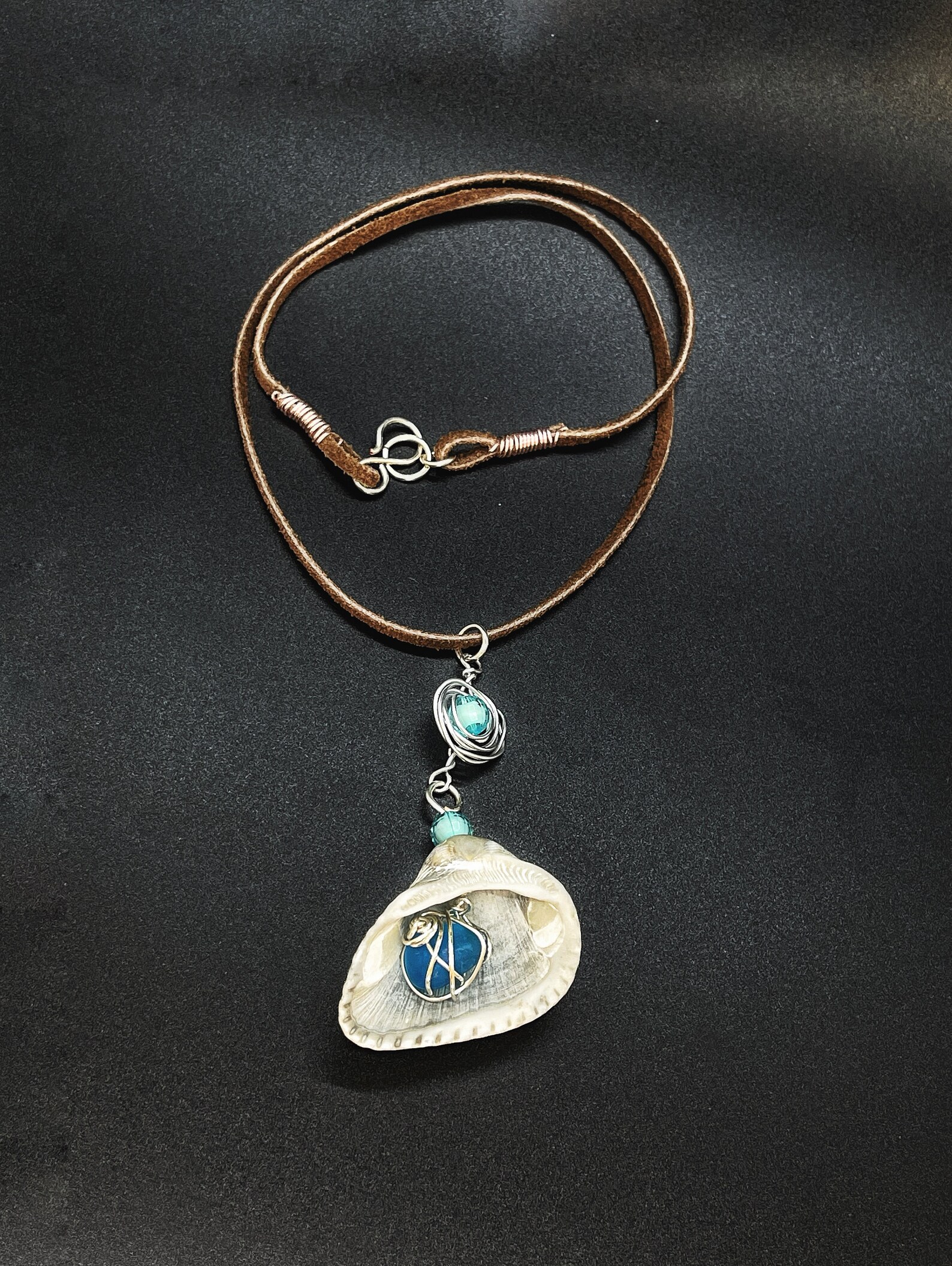 Seashell Necklace Recycled Florida Seashells Wire Wrapped - Etsy