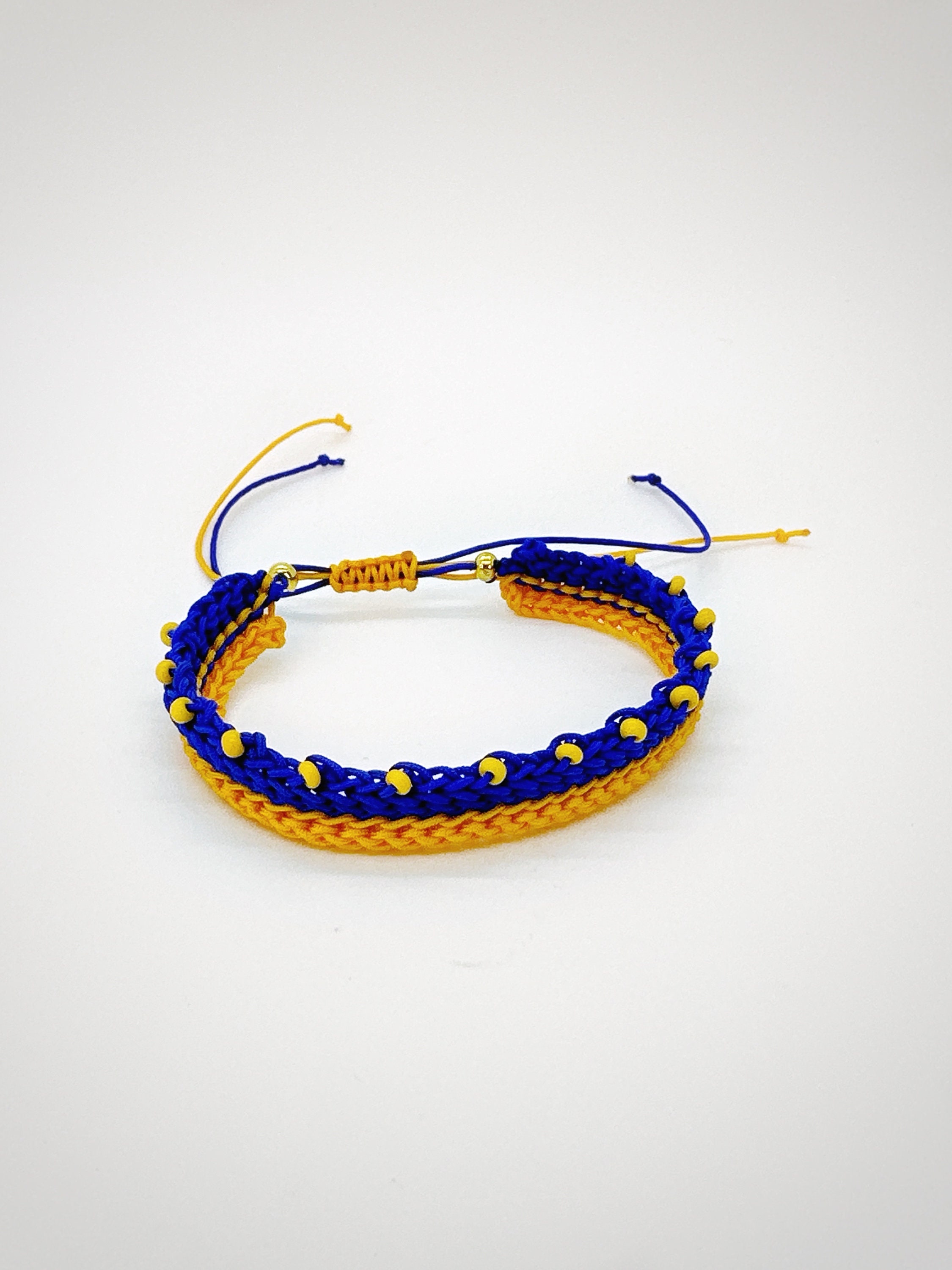 Ukraine Support Bracelet, Handmade Crochet Beaded Jewelry - Etsy