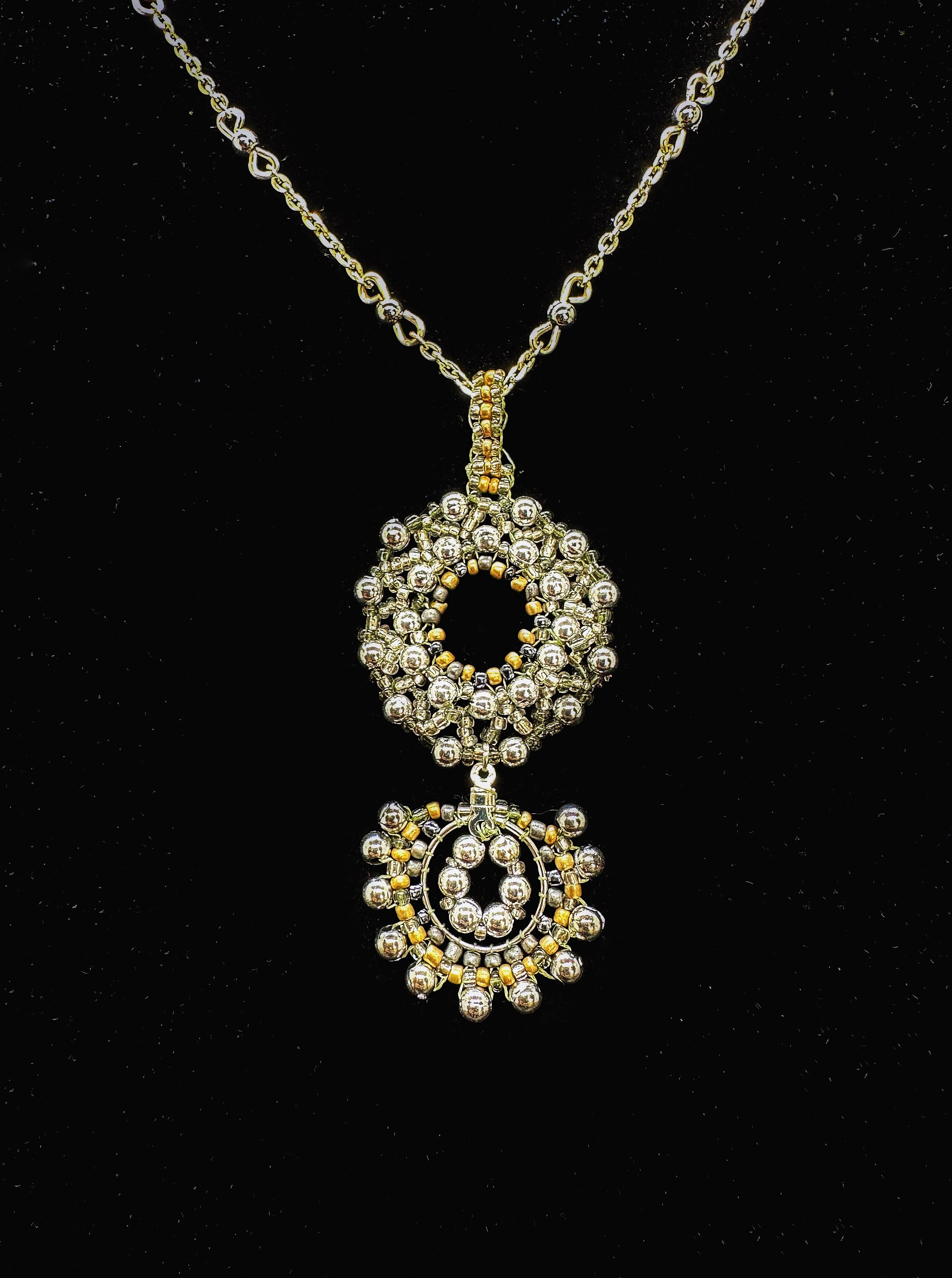 Vintage Style Jewelry, Mandala Necklace, Beaded Pendant, Statement ...