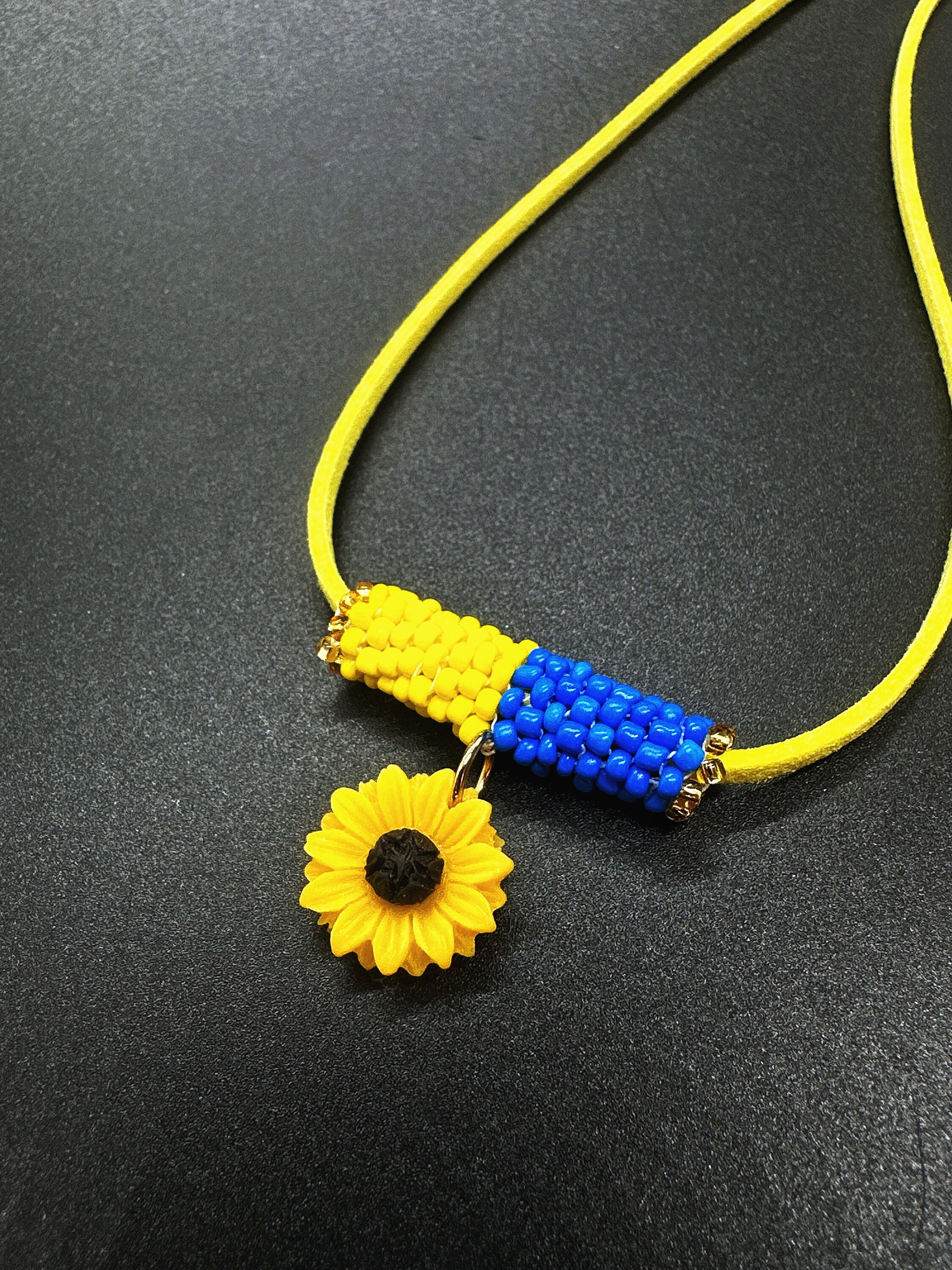 Stand With Ukraine Gift, Support Ukraine, Sunflower Necklace, Ukrainian ...