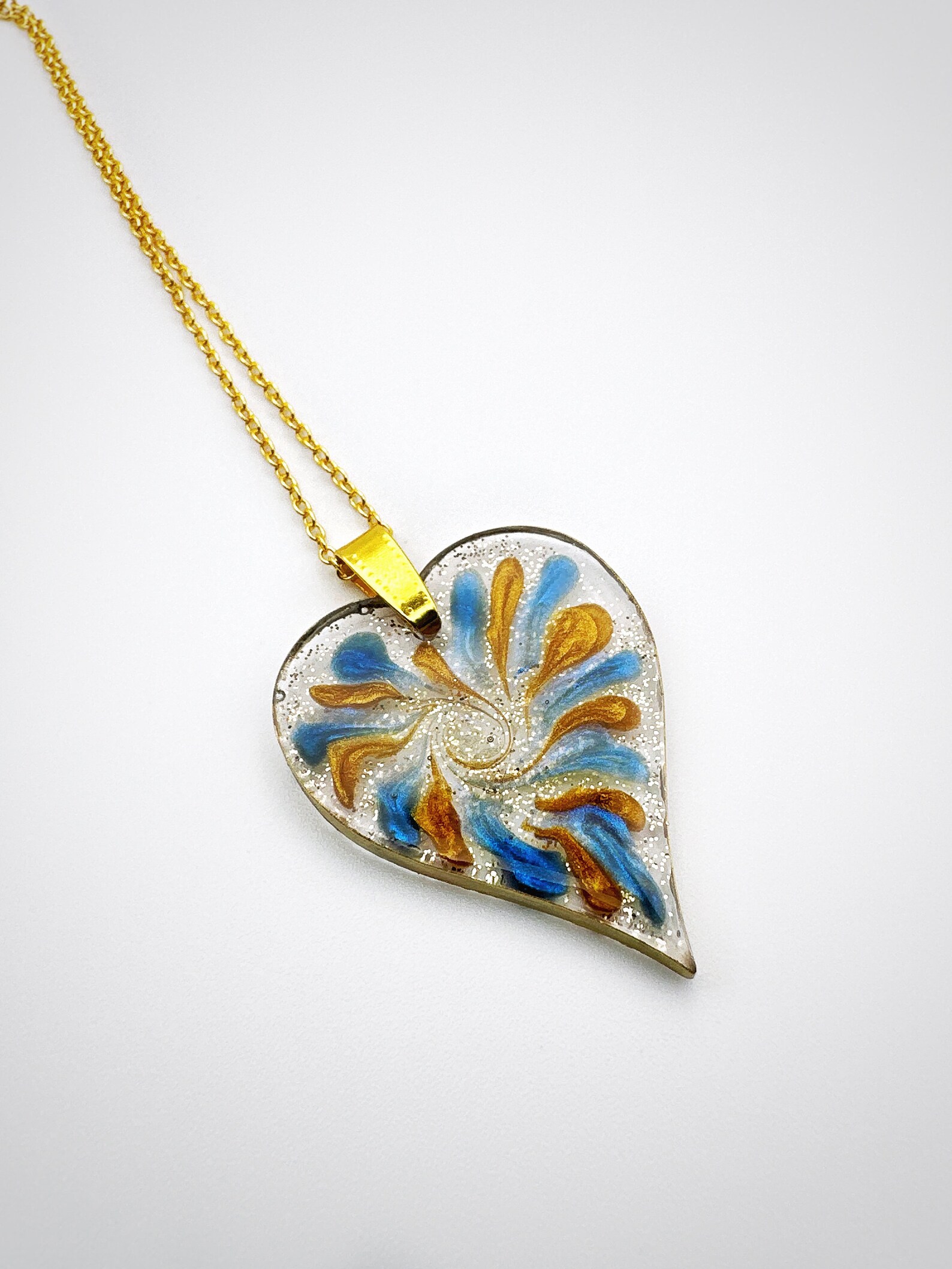 Ukraine Jewelry, Stand With Ukraine Gift, Blue Yellow Heart, Heart ...