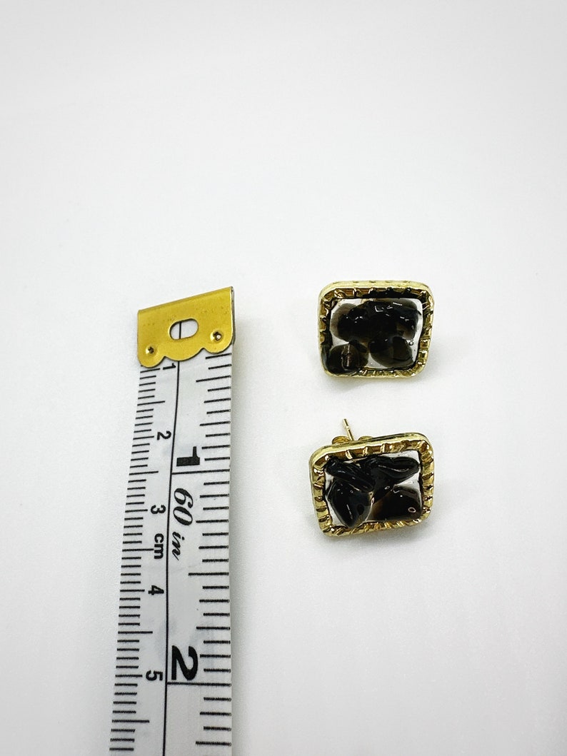 Raw Black Obsidian Jewelry, Obsidian Stud Earrings, Large Studs, Aries ...