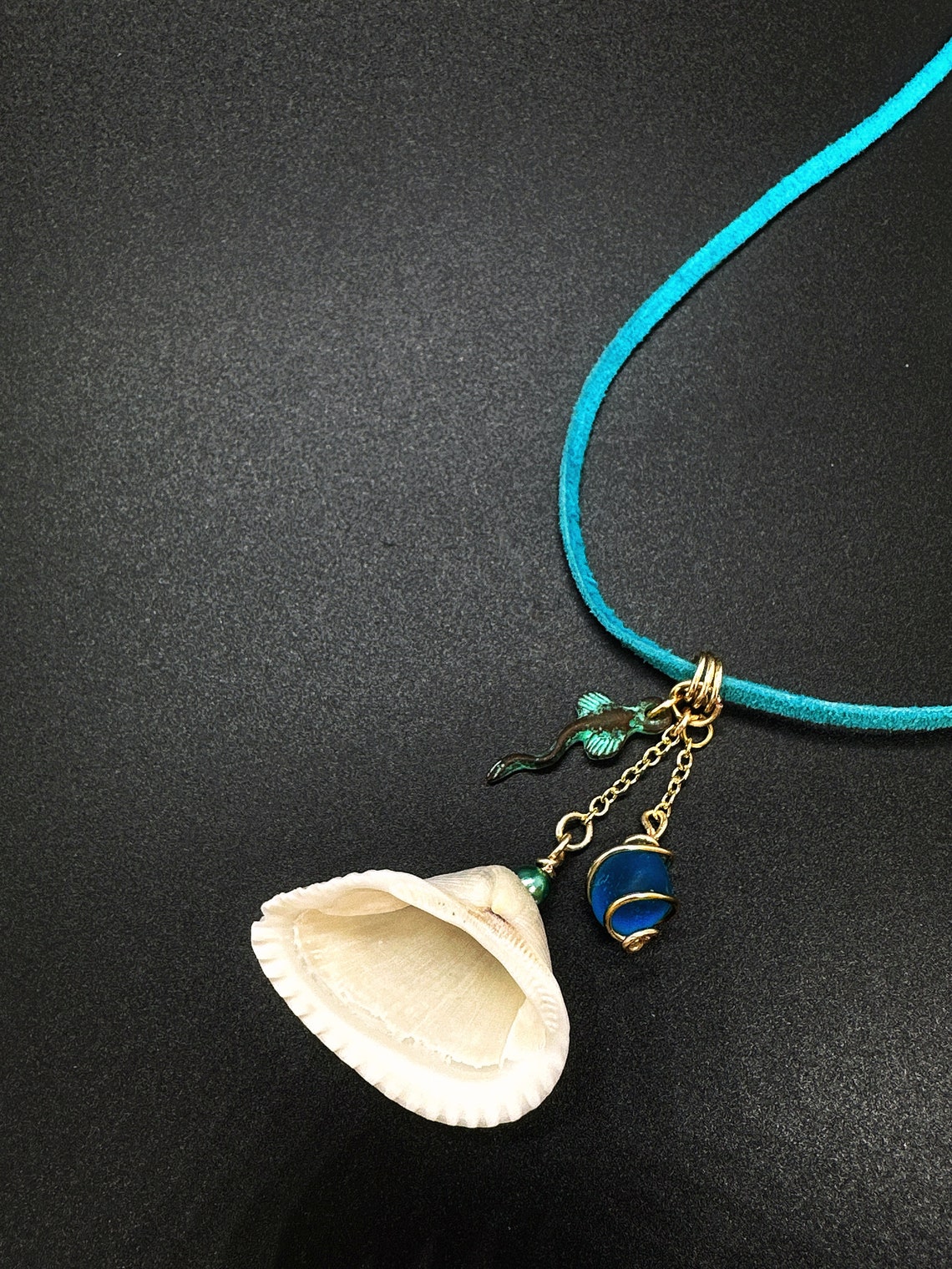 Seashell Necklace, Recycled Florida Seashells, Wire Wrapped Jewelry ...