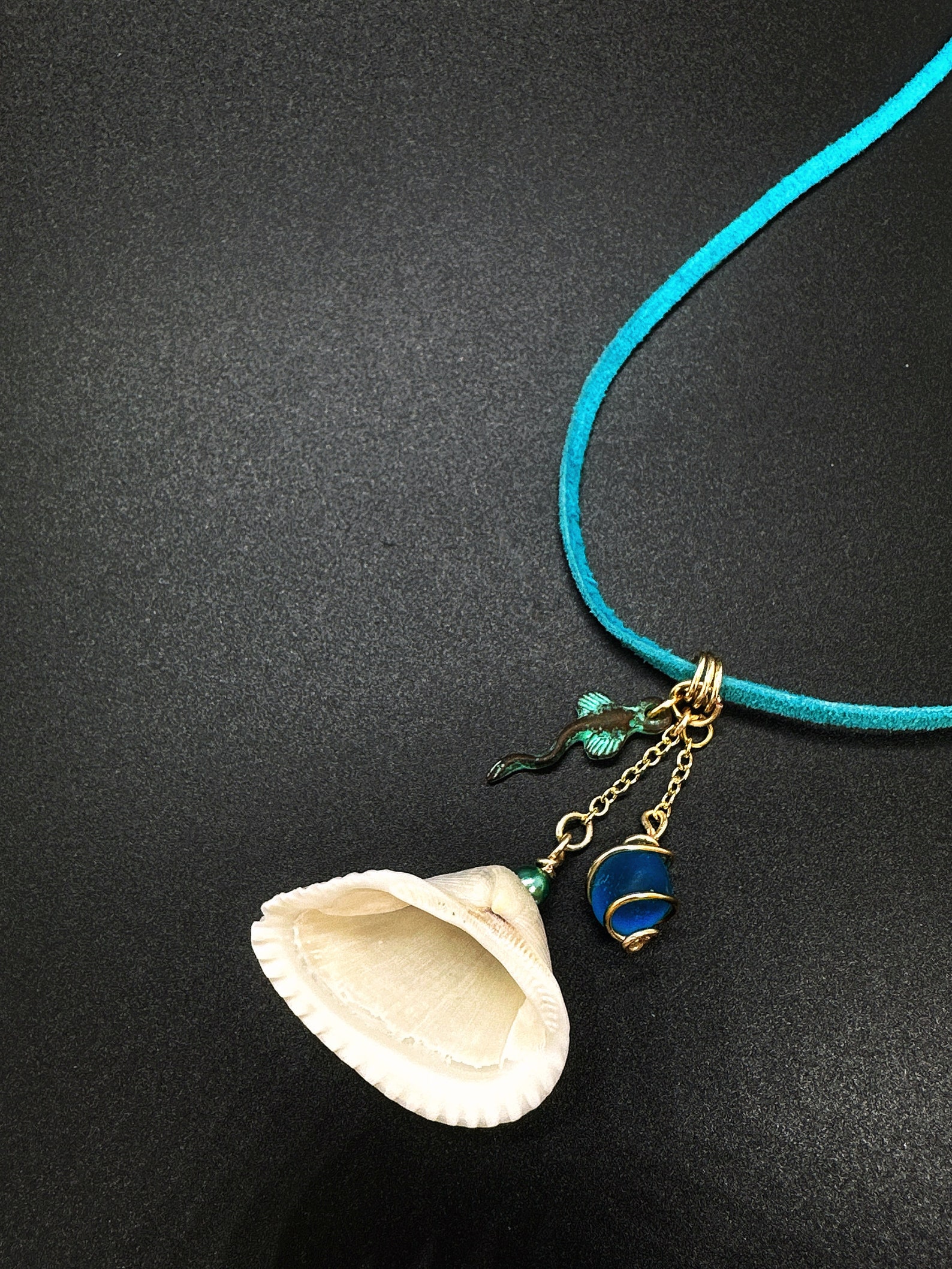 Seashell Necklace, Recycled Florida Seashells, Wire Wrapped Jewelry ...