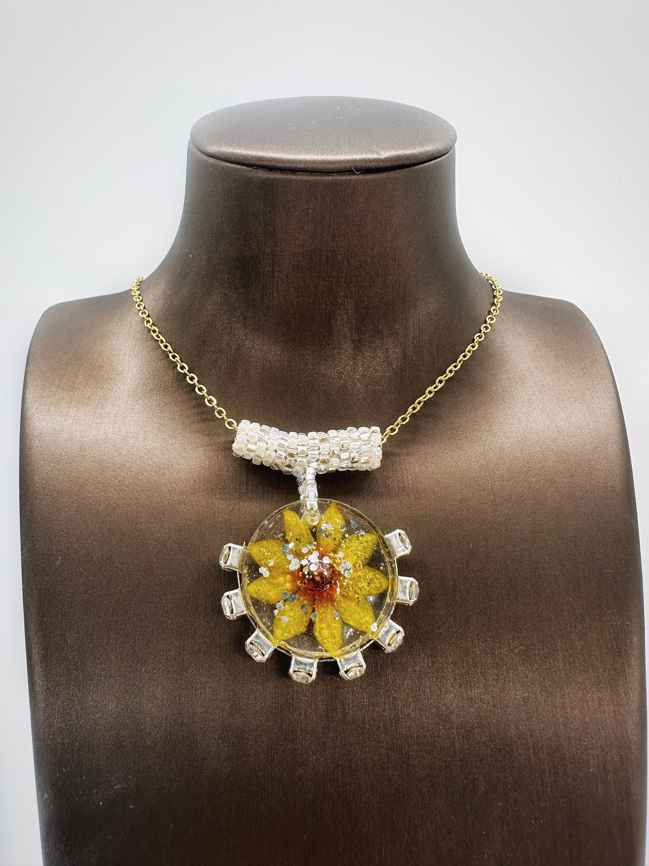 Ukraine Jewelry, Sunflower Necklace, Stand With Ukraine Gift, Support ...