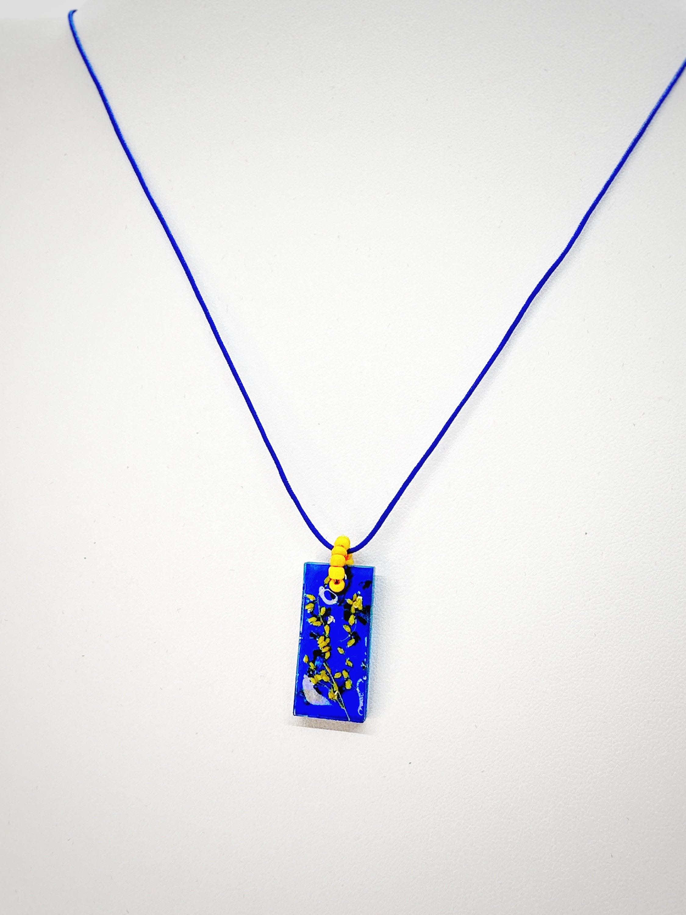 Stand With Ukraine Gift, Support Ukraine, Abstract Necklace, Ukrainian ...
