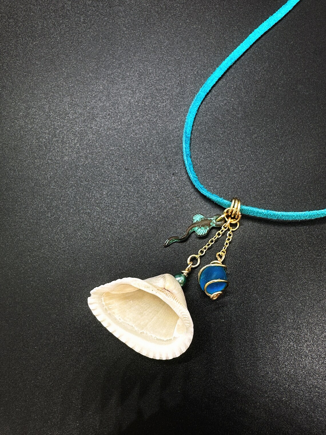 Seashell Necklace, Recycled Florida Seashells, Wire Wrapped Jewelry ...