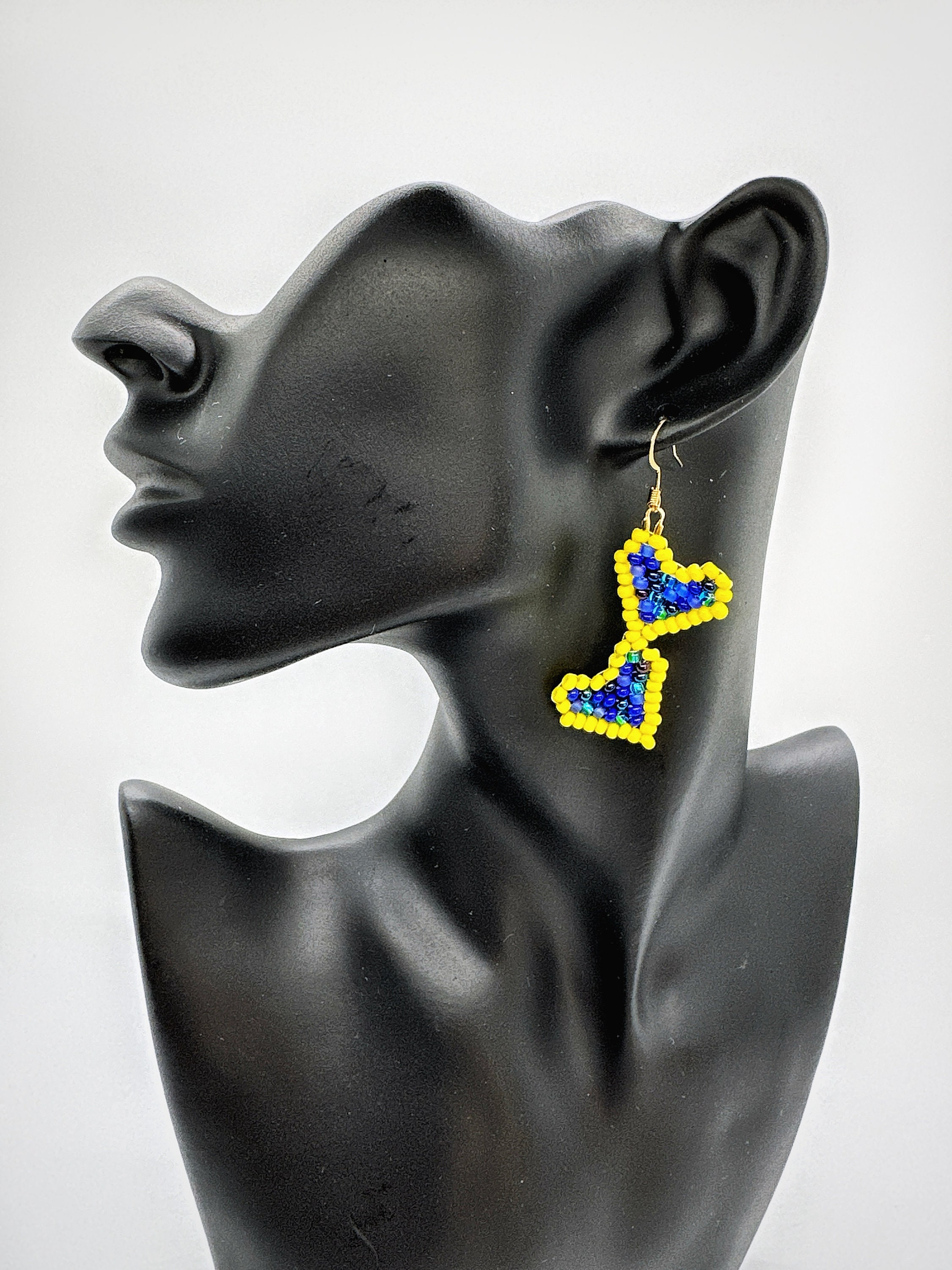 Hearts Earrings, Ukraine Jewelry, Support Ukraine Gift, Stand With ...