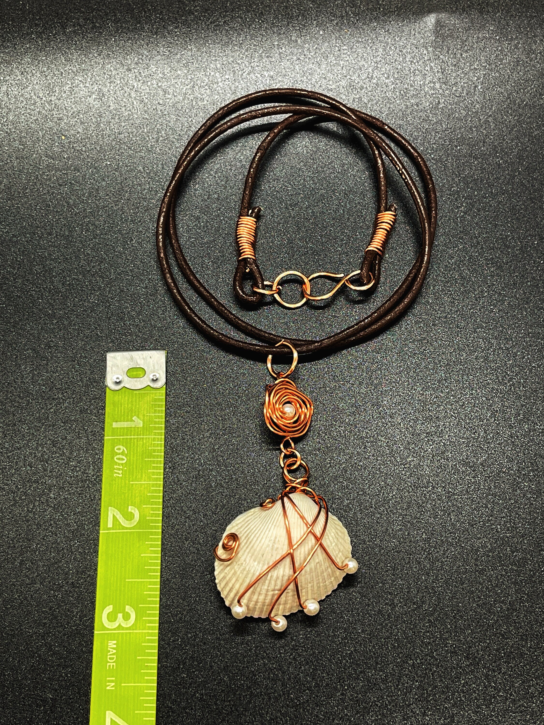Seashell Necklace, Recycled Florida Seashells, Wire Wrapped Jewelry ...