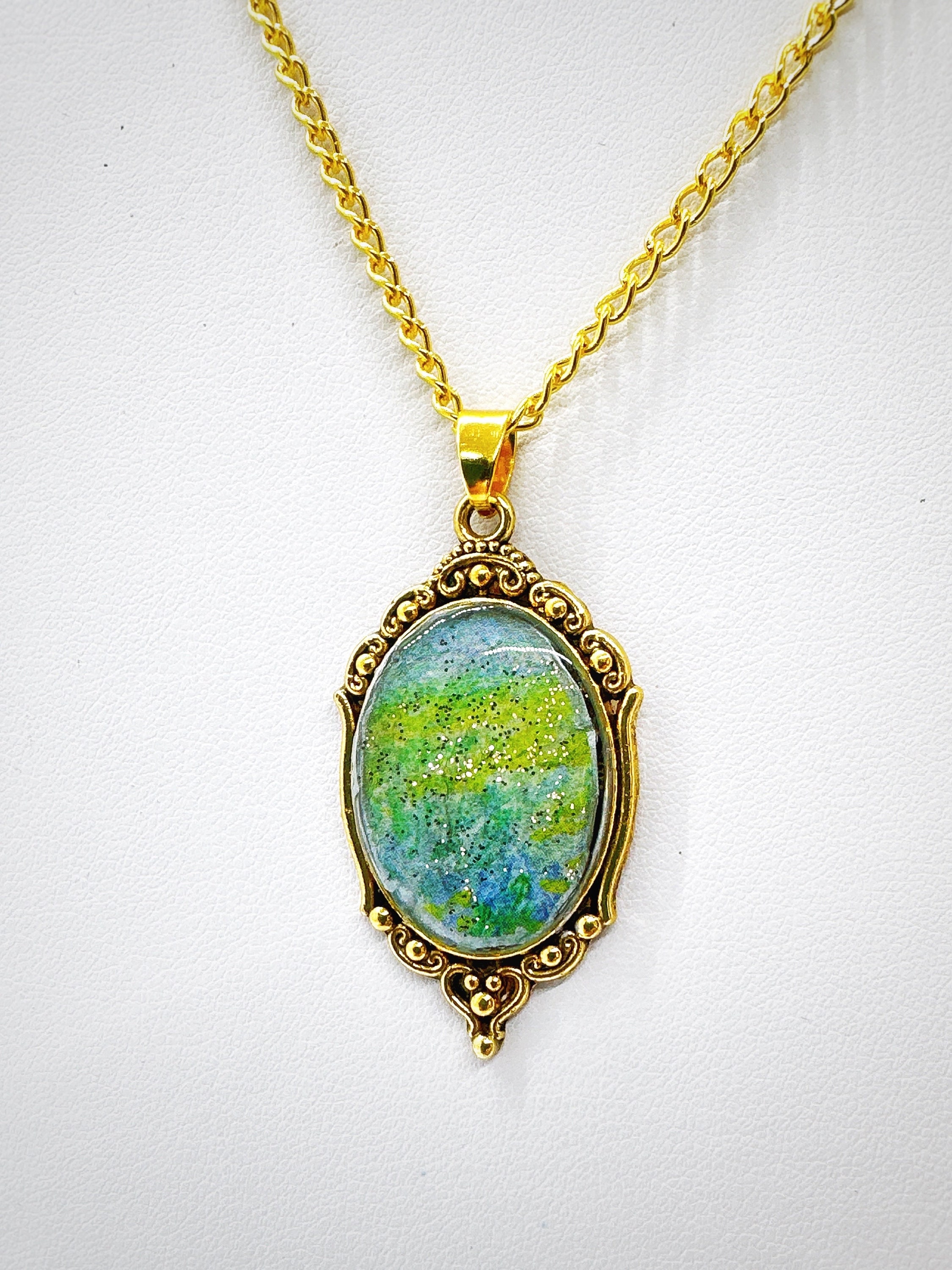 Monet Jewelry, Vintage Retro Style Necklace, Monet Painting Necklace ...