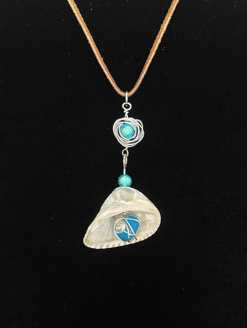 Seashell Necklace Recycled Florida Seashells Wire Wrapped - Etsy