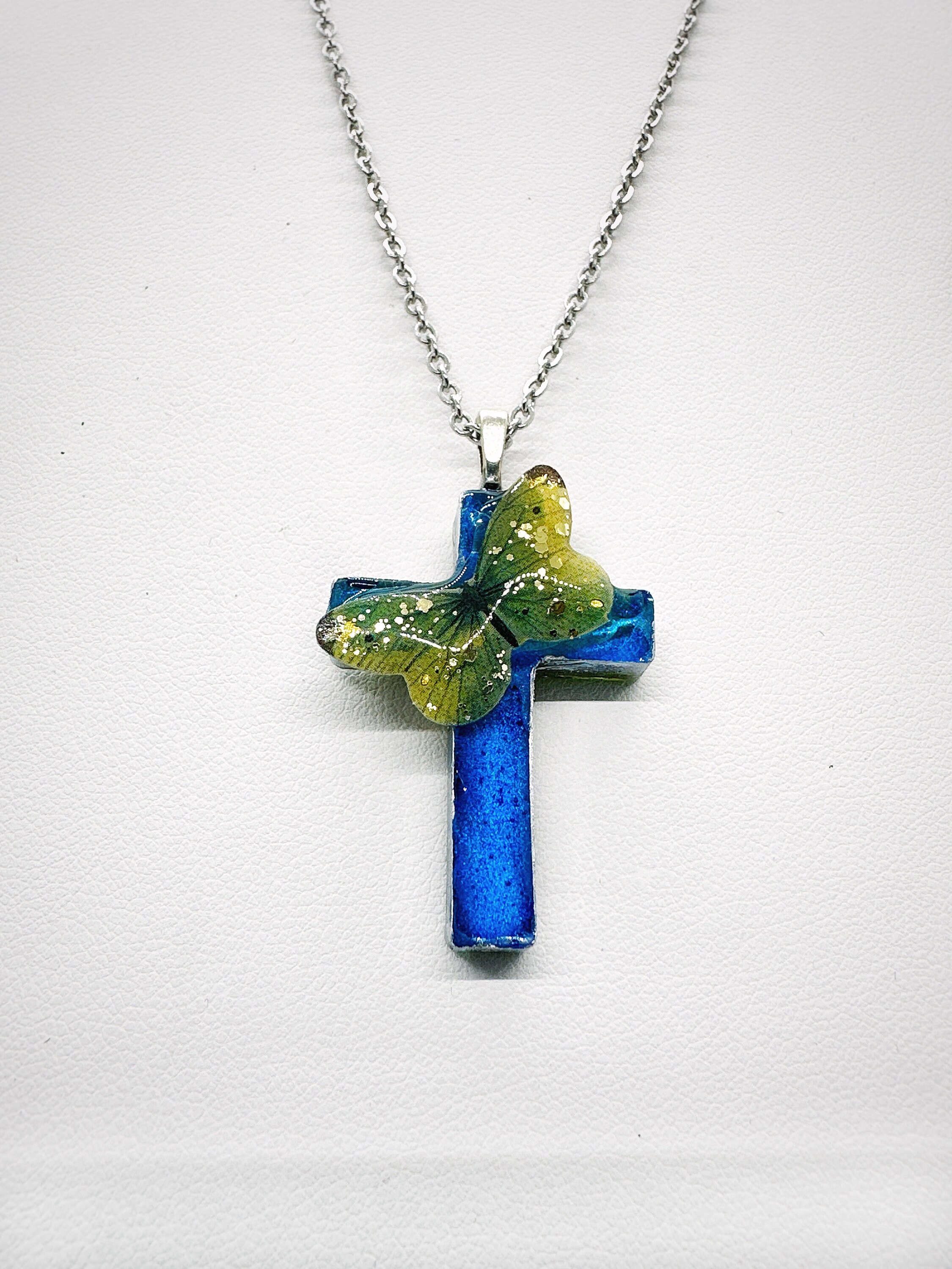 Ukraine Jewelry, Stand With Ukraine Gift, Ukrainian Cross Jewelry, Blue ...