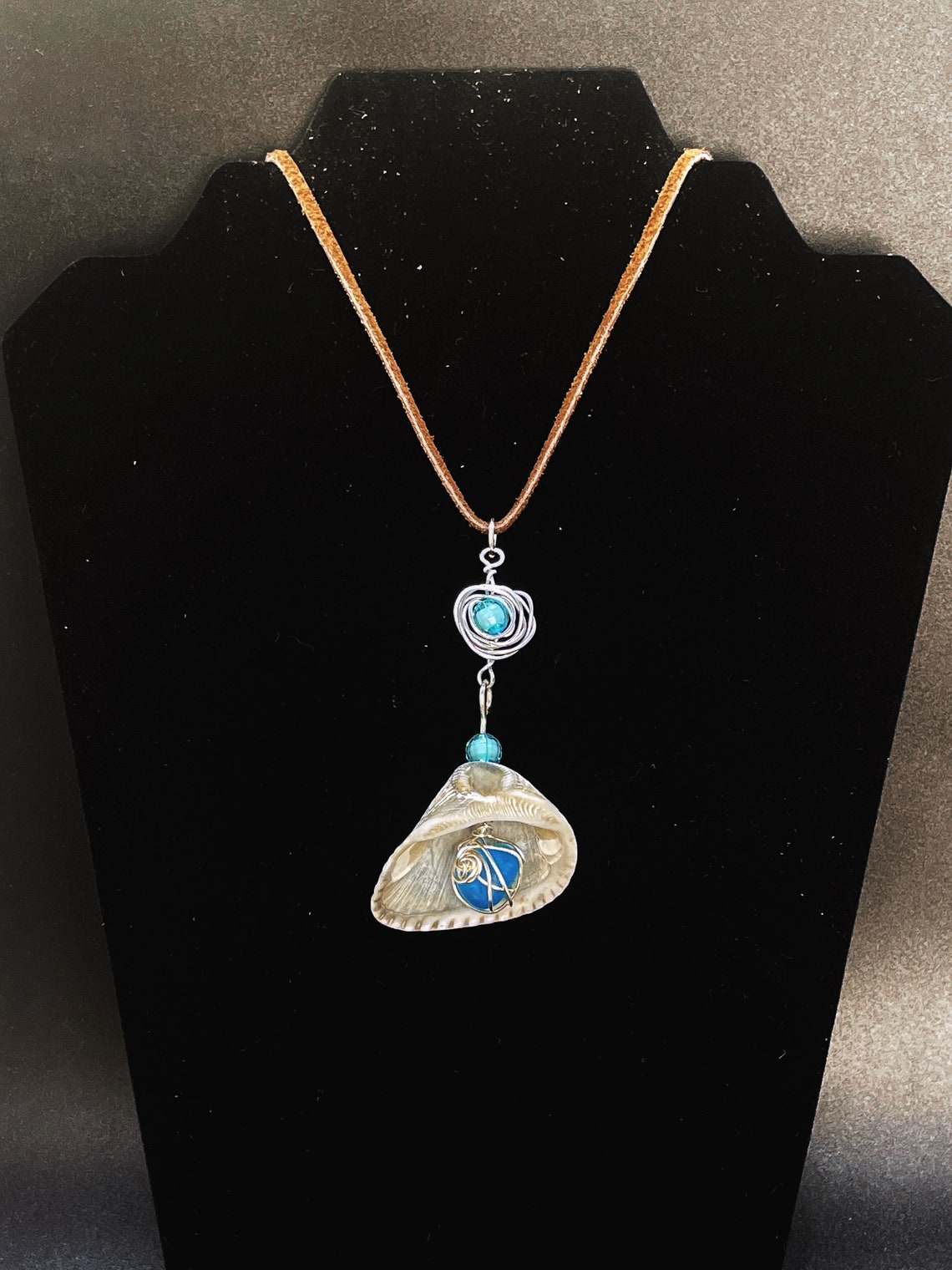 Seashell Necklace Recycled Florida Seashells Wire Wrapped - Etsy