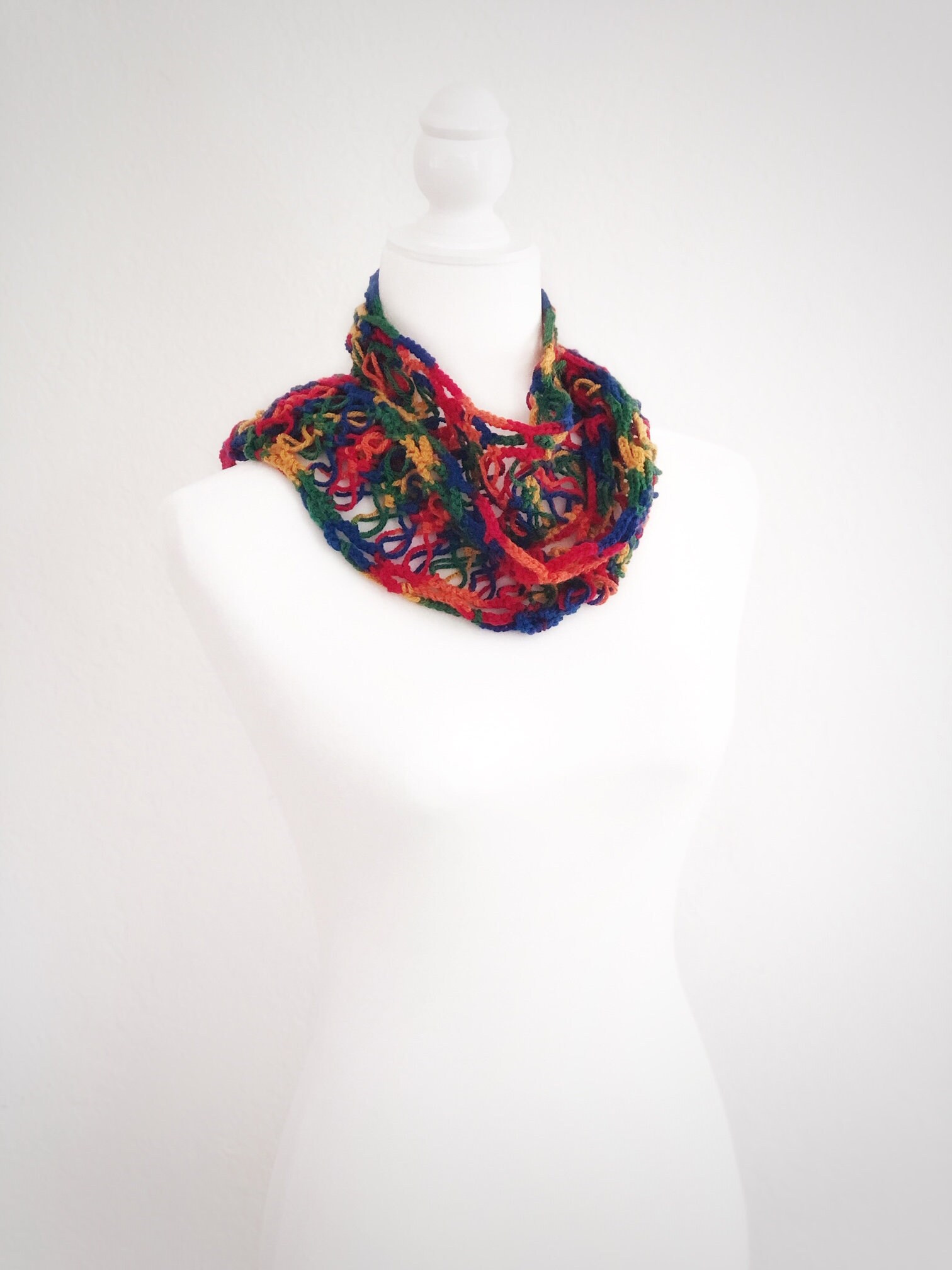 SALE Rainbow Scarf LGBTQ Gay Pride Crochet Unisex Unique - Etsy