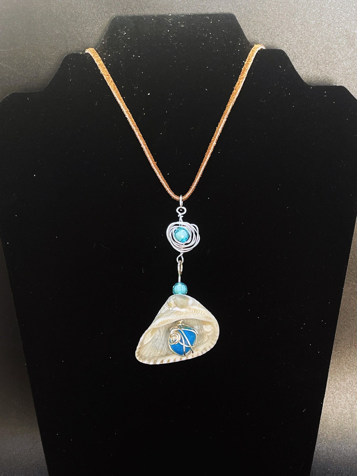 Seashell Necklace Recycled Florida Seashells Wire Wrapped - Etsy