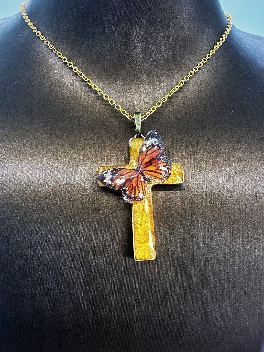 Butterfly Cross, Christian Faith Gift, Ukraine Jewelry, Stand With ...