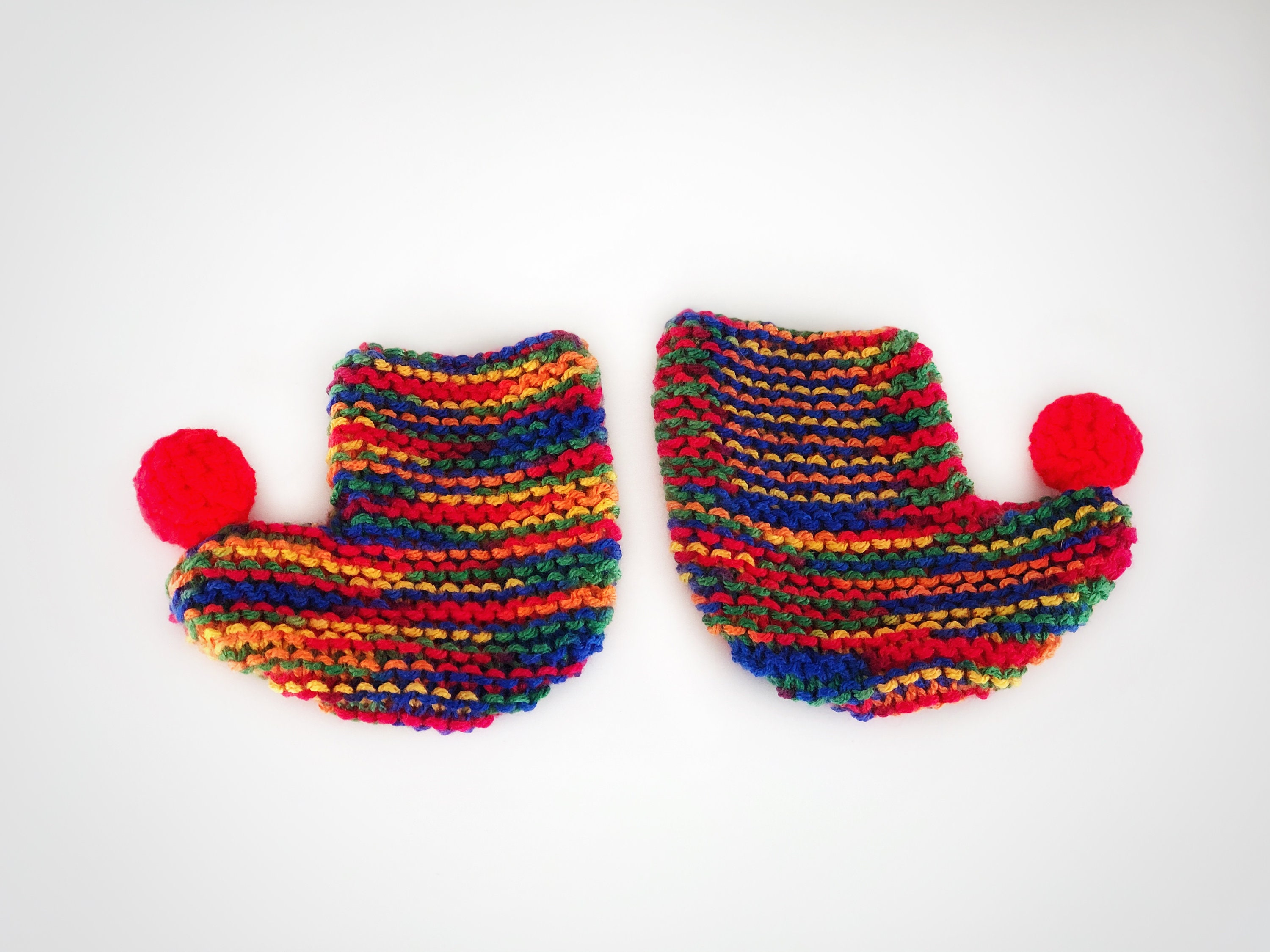 Hand Knit Baby Booties Unique Handmade Rainbow LGBT Booties - Etsy