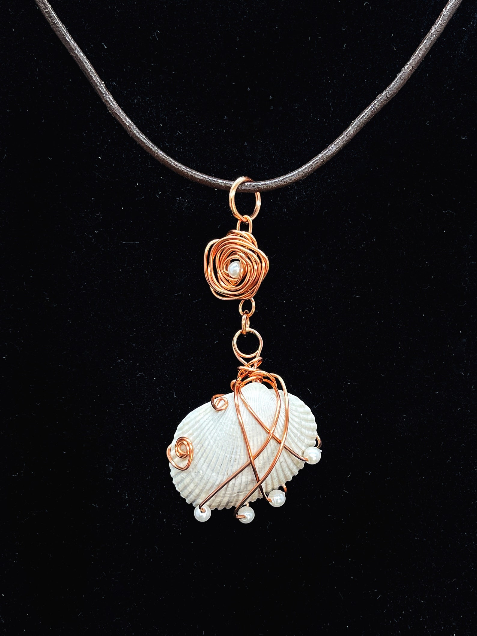 Seashell Necklace, Recycled Florida Seashells, Wire Wrapped Jewelry ...