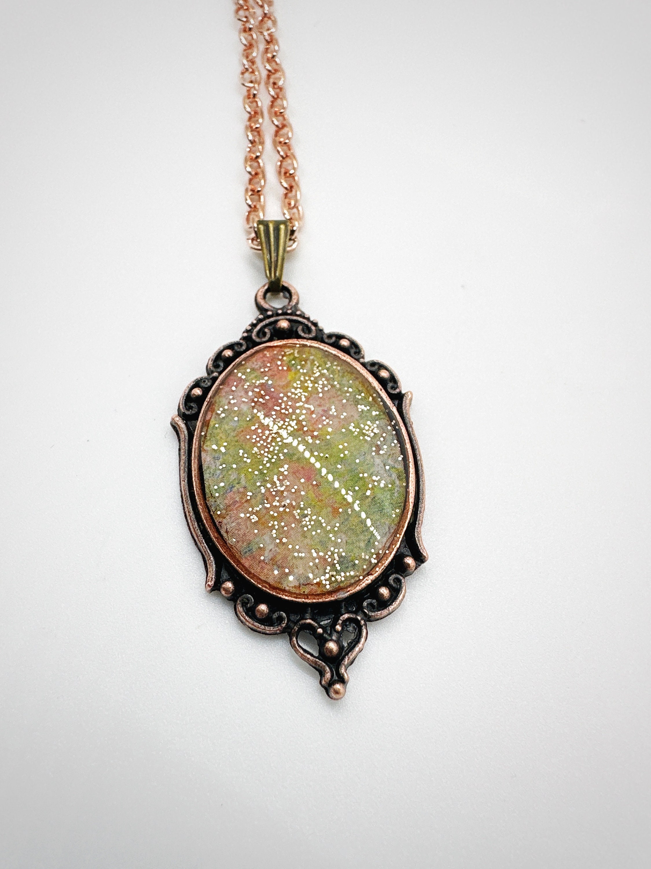 Monet Jewelry, Vintage Retro Style Necklace, Monet Painting Necklace ...