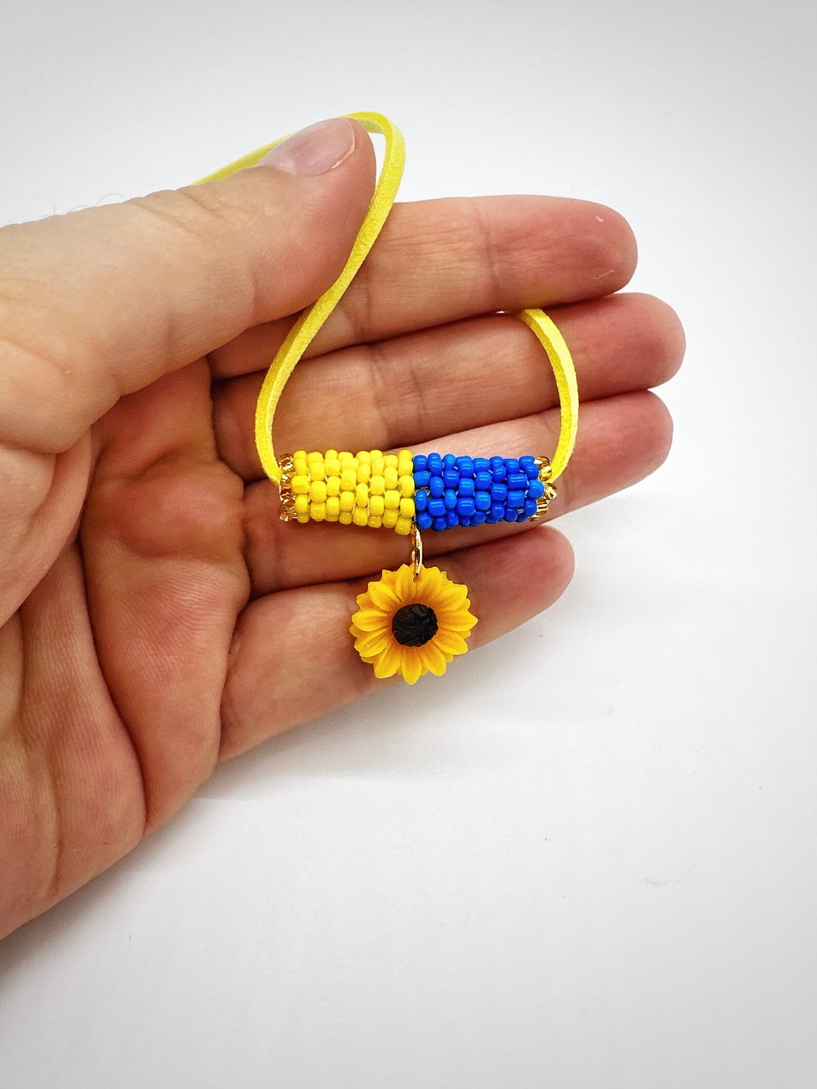 Stand With Ukraine Gift, Support Ukraine, Sunflower Necklace, Ukrainian ...