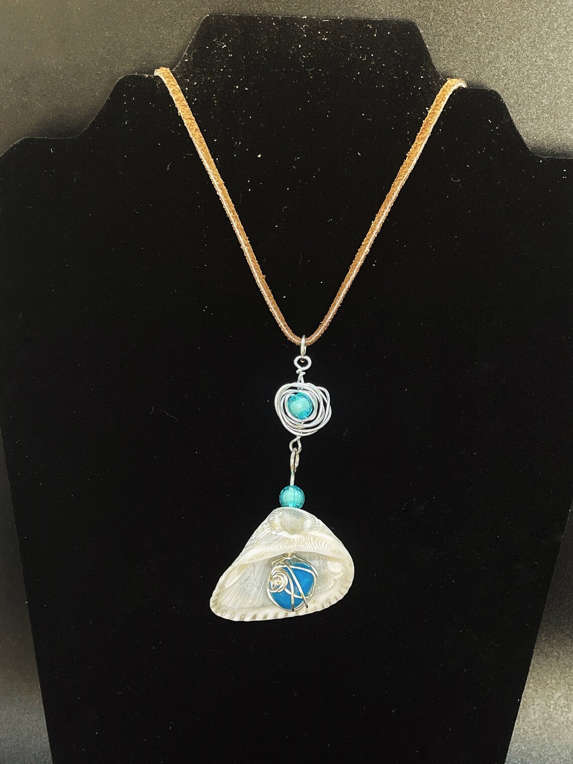 Seashell Necklace Recycled Florida Seashells Wire Wrapped - Etsy