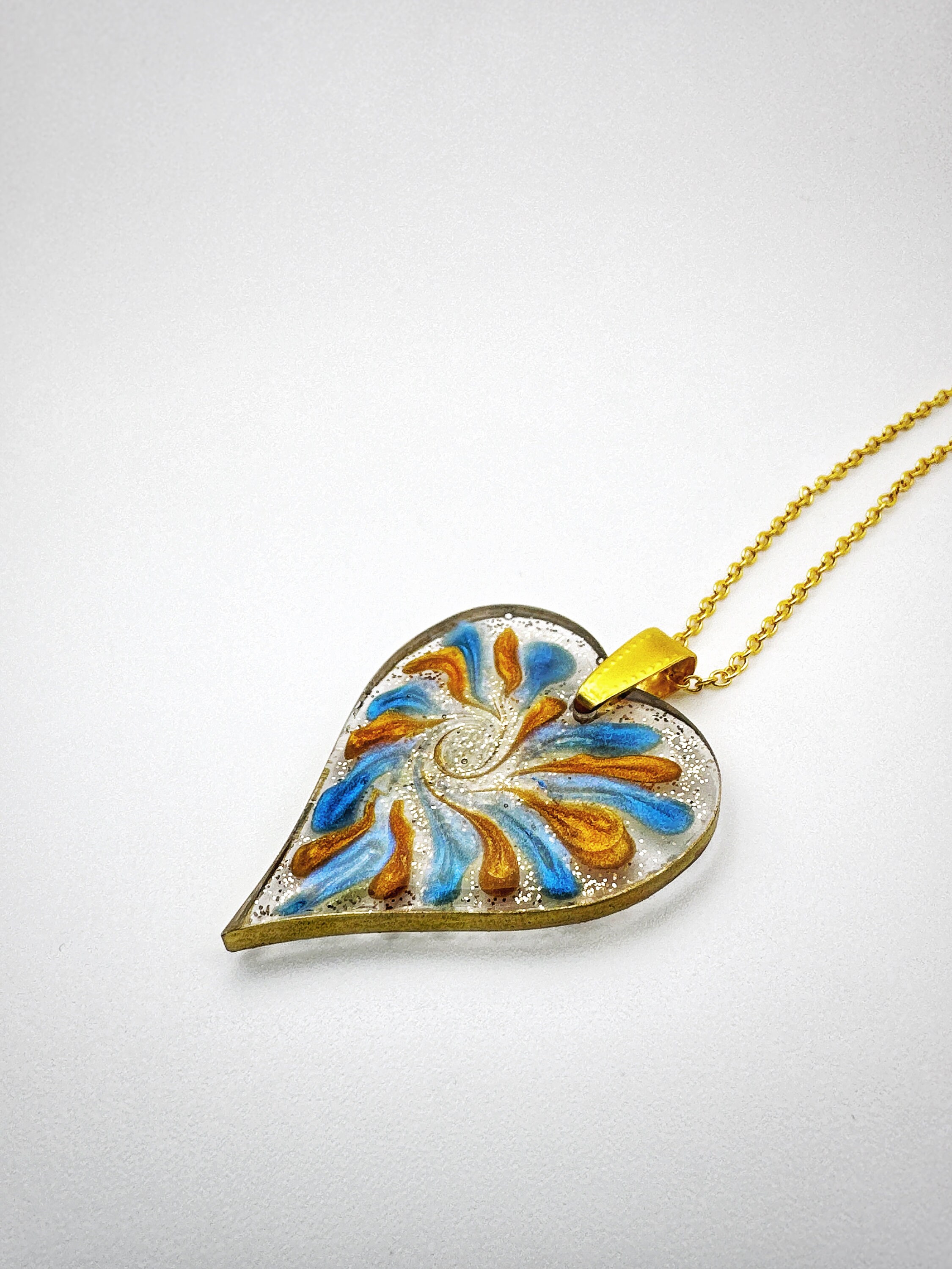 Ukraine Jewelry, Stand With Ukraine Gift, Blue Yellow Heart, Heart ...