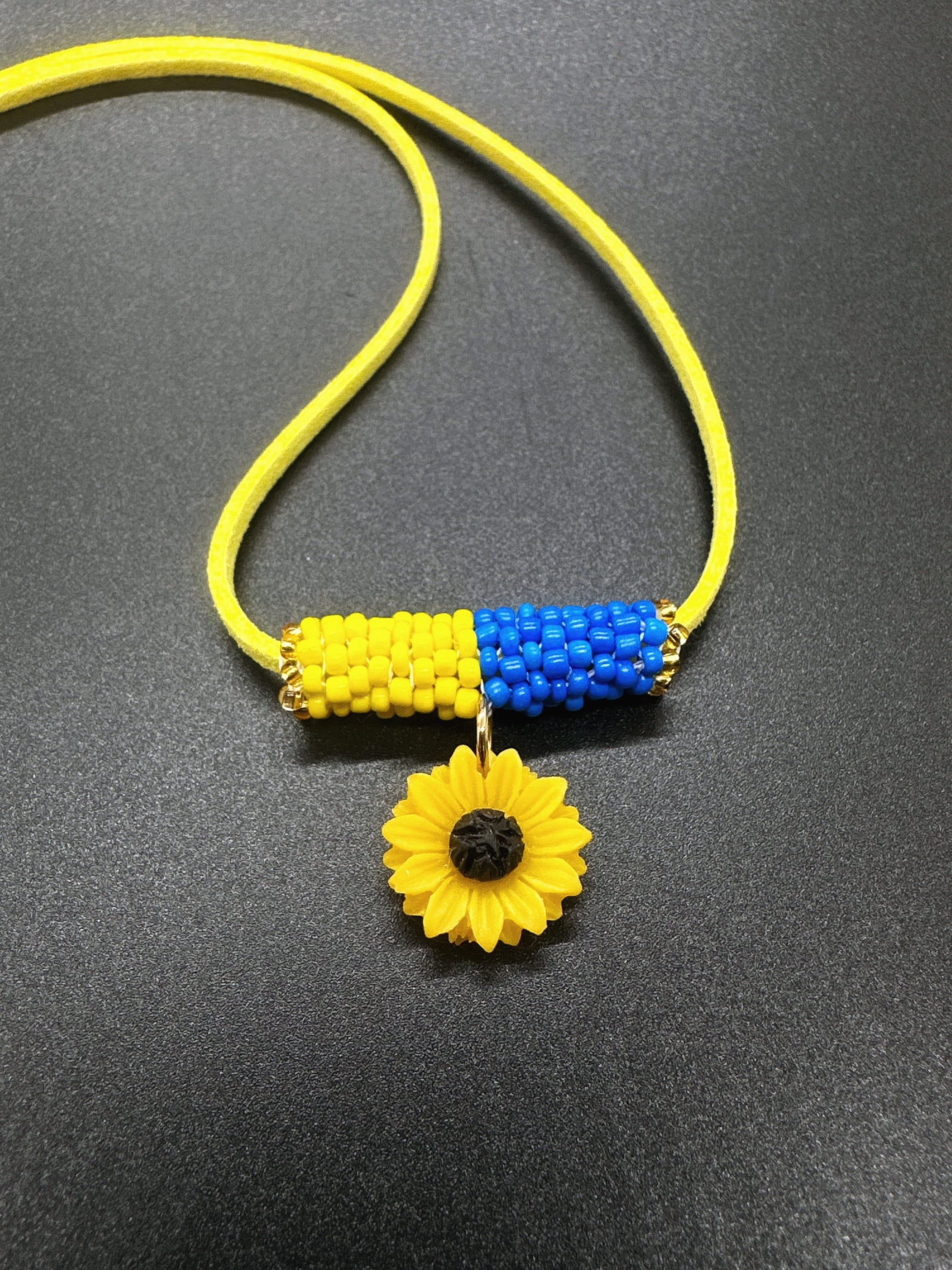 Stand With Ukraine Gift, Support Ukraine, Sunflower Necklace, Ukrainian ...