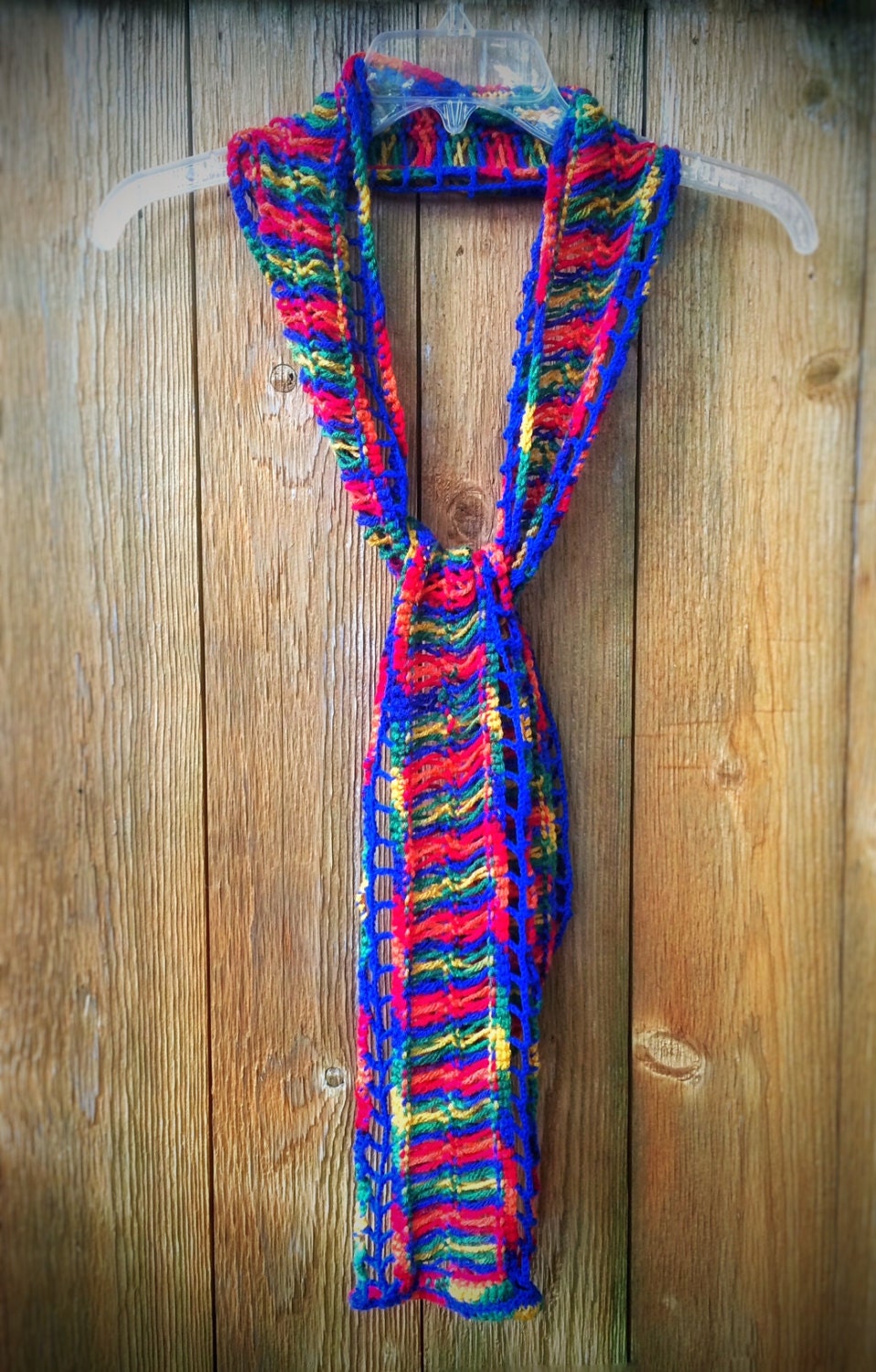 SALE Rainbow Scarf LGBTQ Gay Pride Crochet Unisex Unique - Etsy