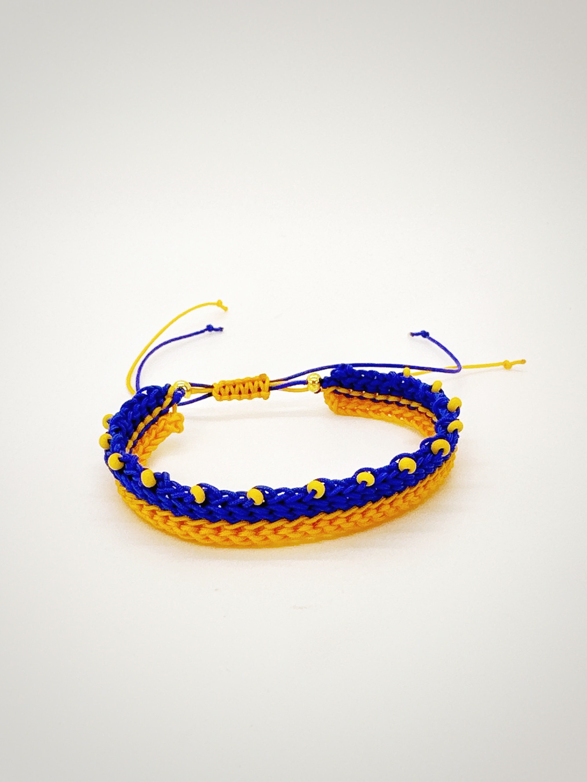 Ukraine Support Bracelet, Handmade Crochet Beaded Jewelry - Etsy