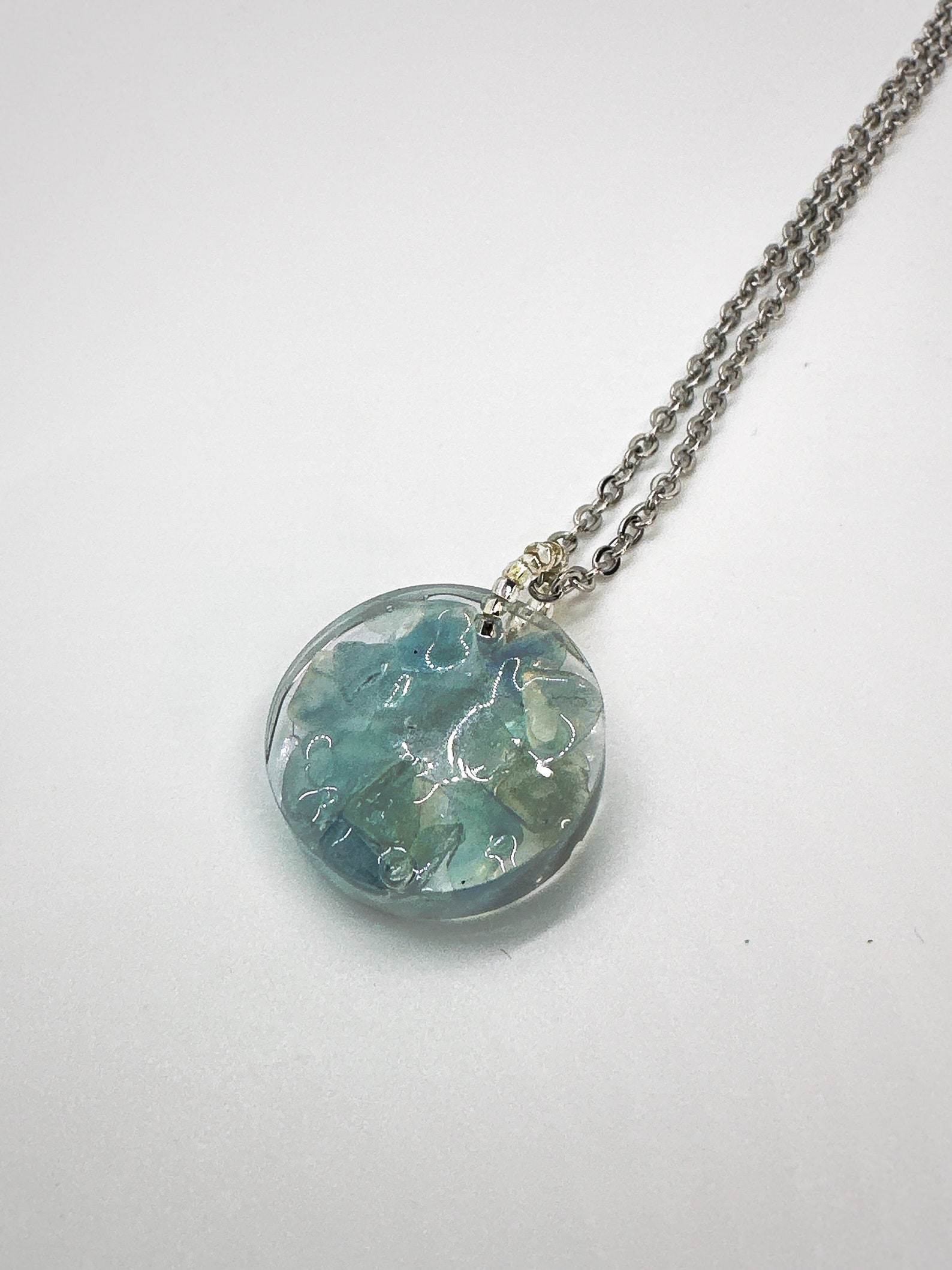 Healing Stones, Aquamarine Necklace, Aries Gemini Pisces Birthstone, Natural Stone Pendant ...
