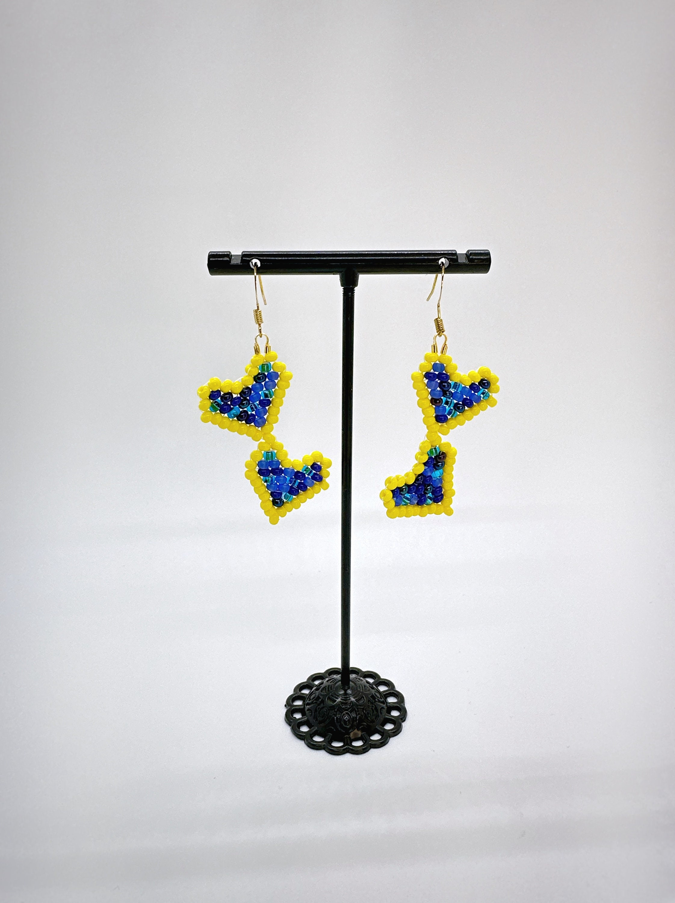 Hearts Earrings, Ukraine Jewelry, Support Ukraine Gift, Stand With ...