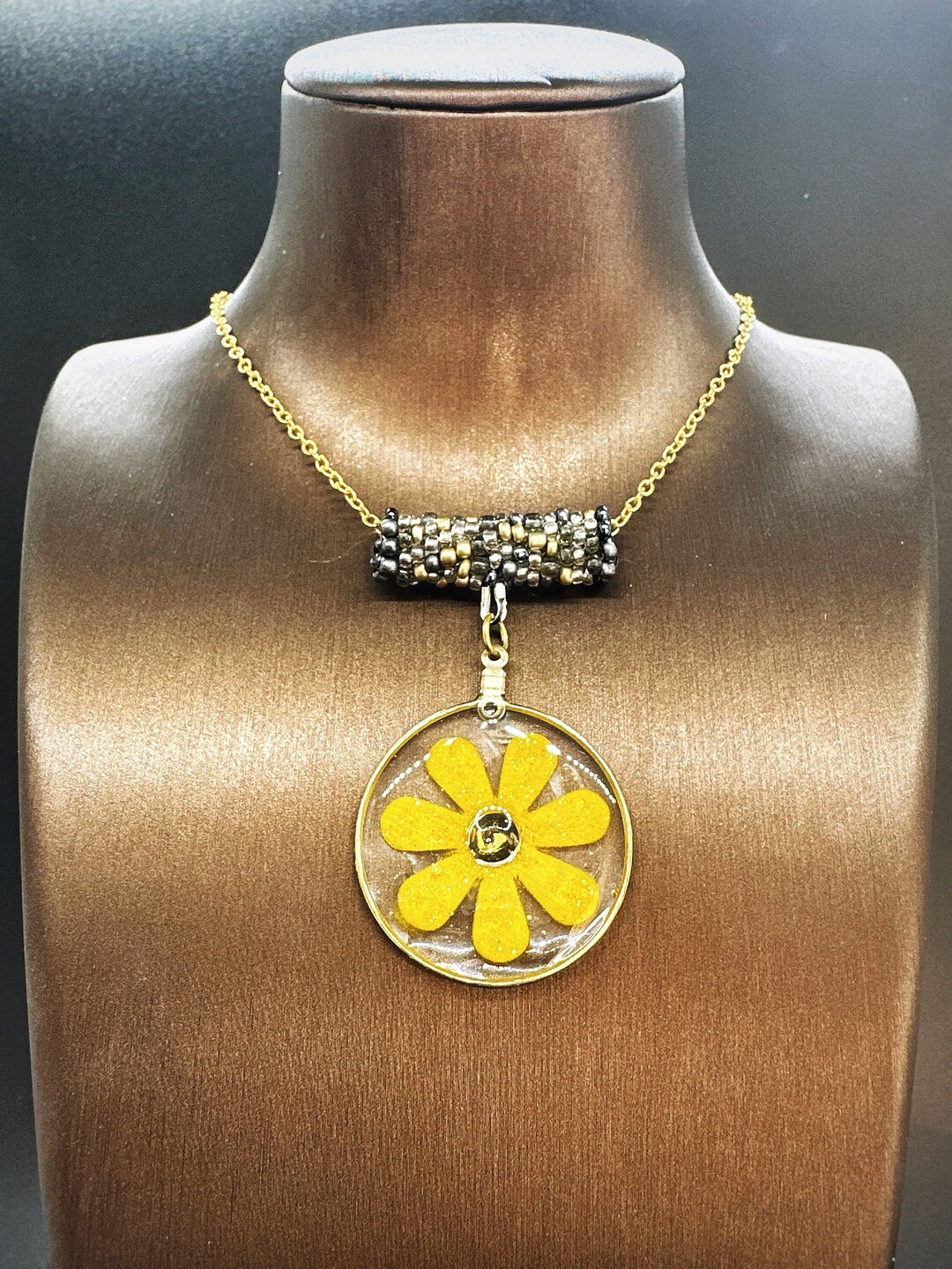 Ukraine Jewelry, Minimalist Jewelry, Sunflower Necklace, Stand With ...
