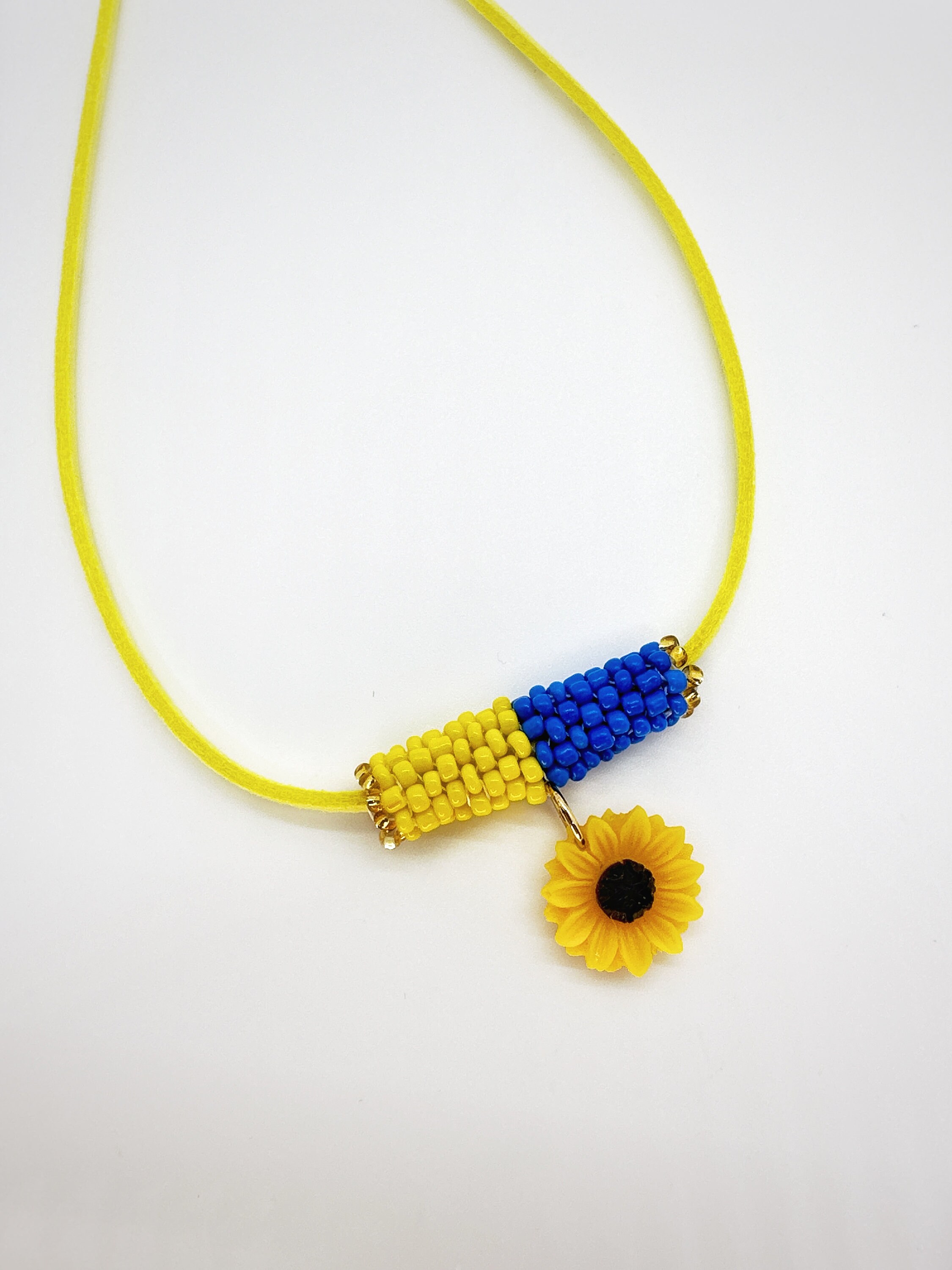 Stand With Ukraine Gift, Support Ukraine, Sunflower Necklace, Ukrainian ...