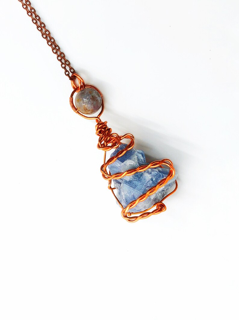 Statement Jewelry Healing Stones Blue Calcite Agate Taurus - Etsy