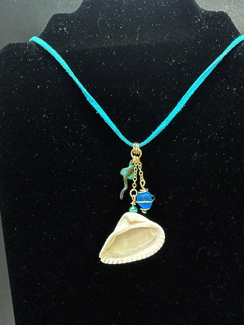 Seashell Necklace, Recycled Florida Seashells, Wire Wrapped Jewelry ...