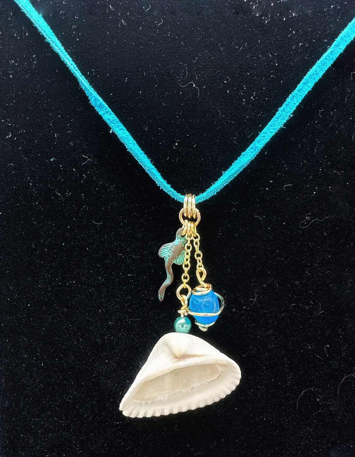 Seashell Necklace, Recycled Florida Seashells, Wire Wrapped Jewelry ...