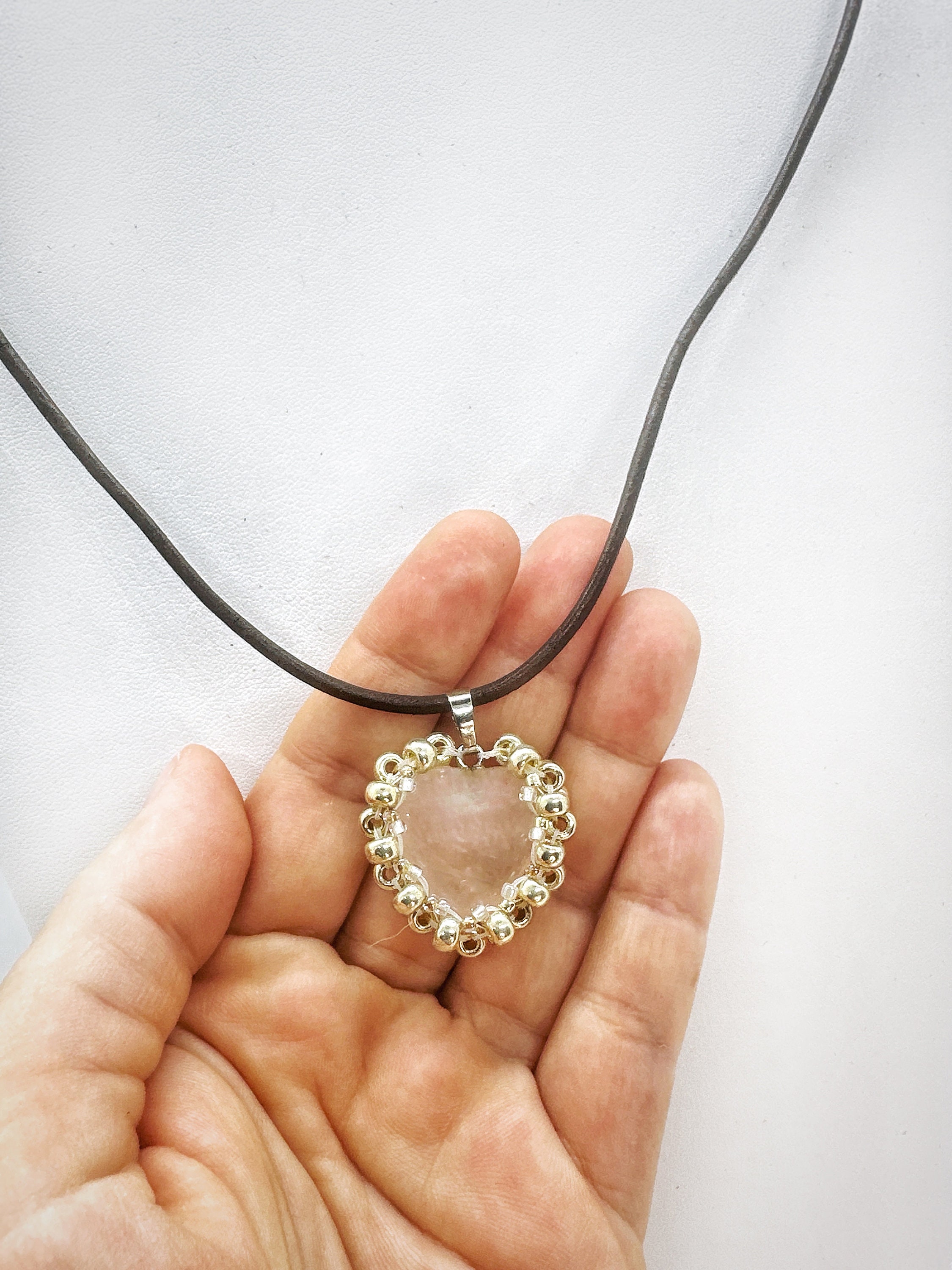 Vintage Style Jewelry, Heart Necklace, Rose Quartz, Valentine Gift ...