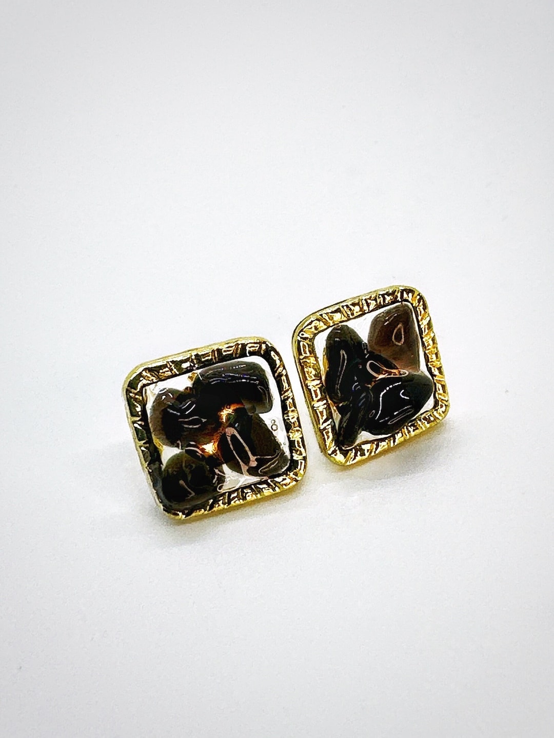 Raw Black Obsidian Jewelry, Obsidian Stud Earrings, Large Studs, Aries ...