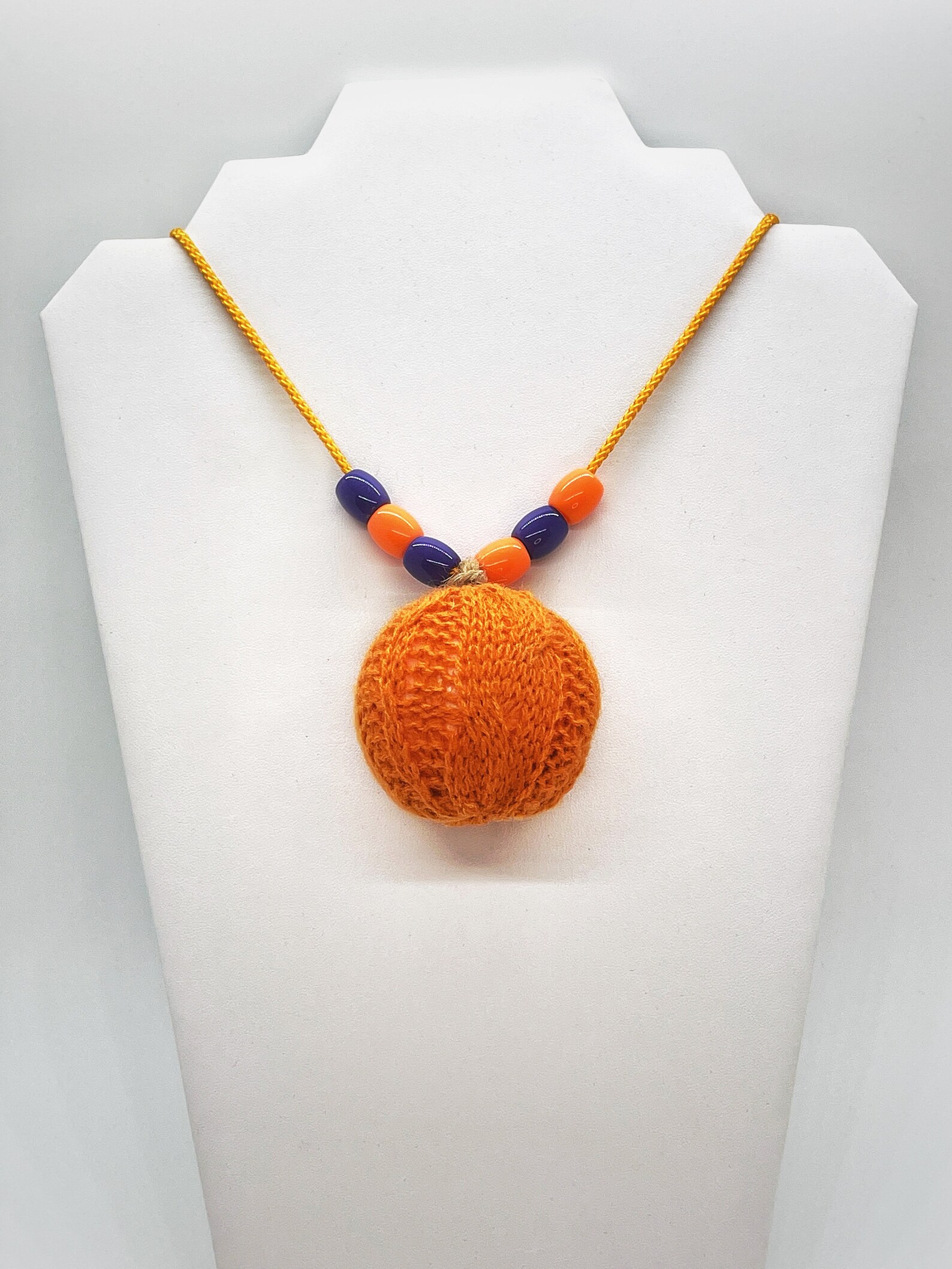 Pumpkin Necklace, Halloween Statement Jewelry, Costume Jewelry, Orange ...
