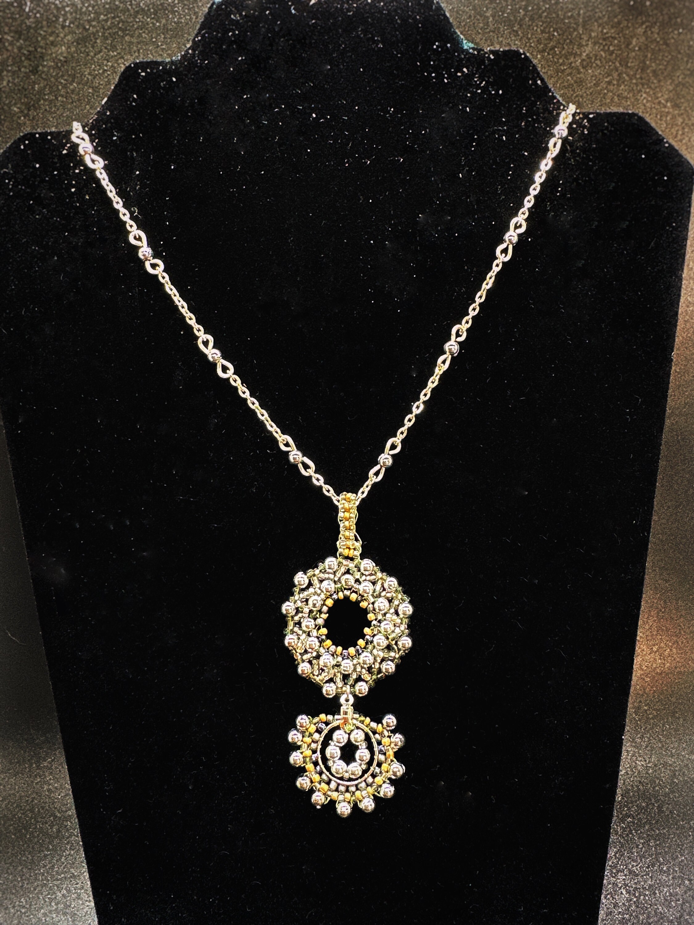 Vintage Style Jewelry, Mandala Necklace, Beaded Pendant, Statement ...