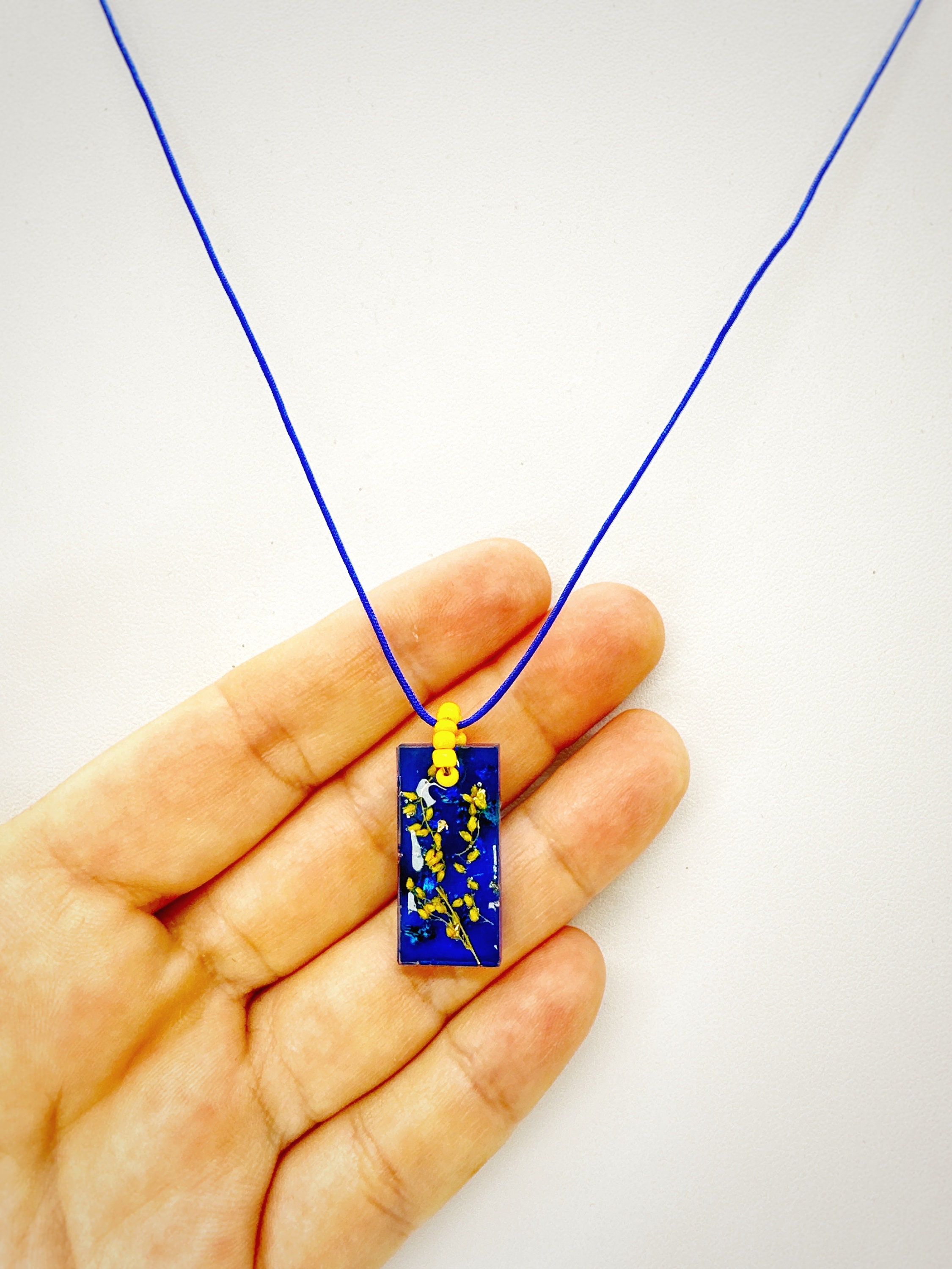 Stand With Ukraine Gift, Support Ukraine, Abstract Necklace, Ukrainian ...