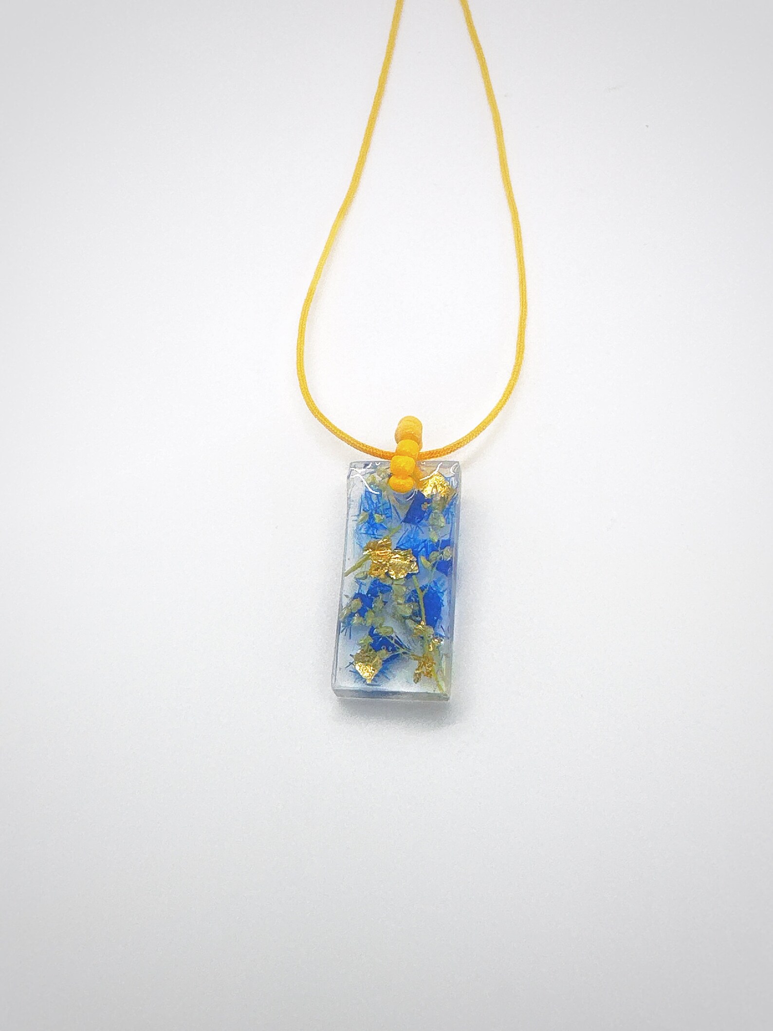 Ukraine Support Necklace, Handmade Resin Pendant, Blue Yellow Sunflower ...