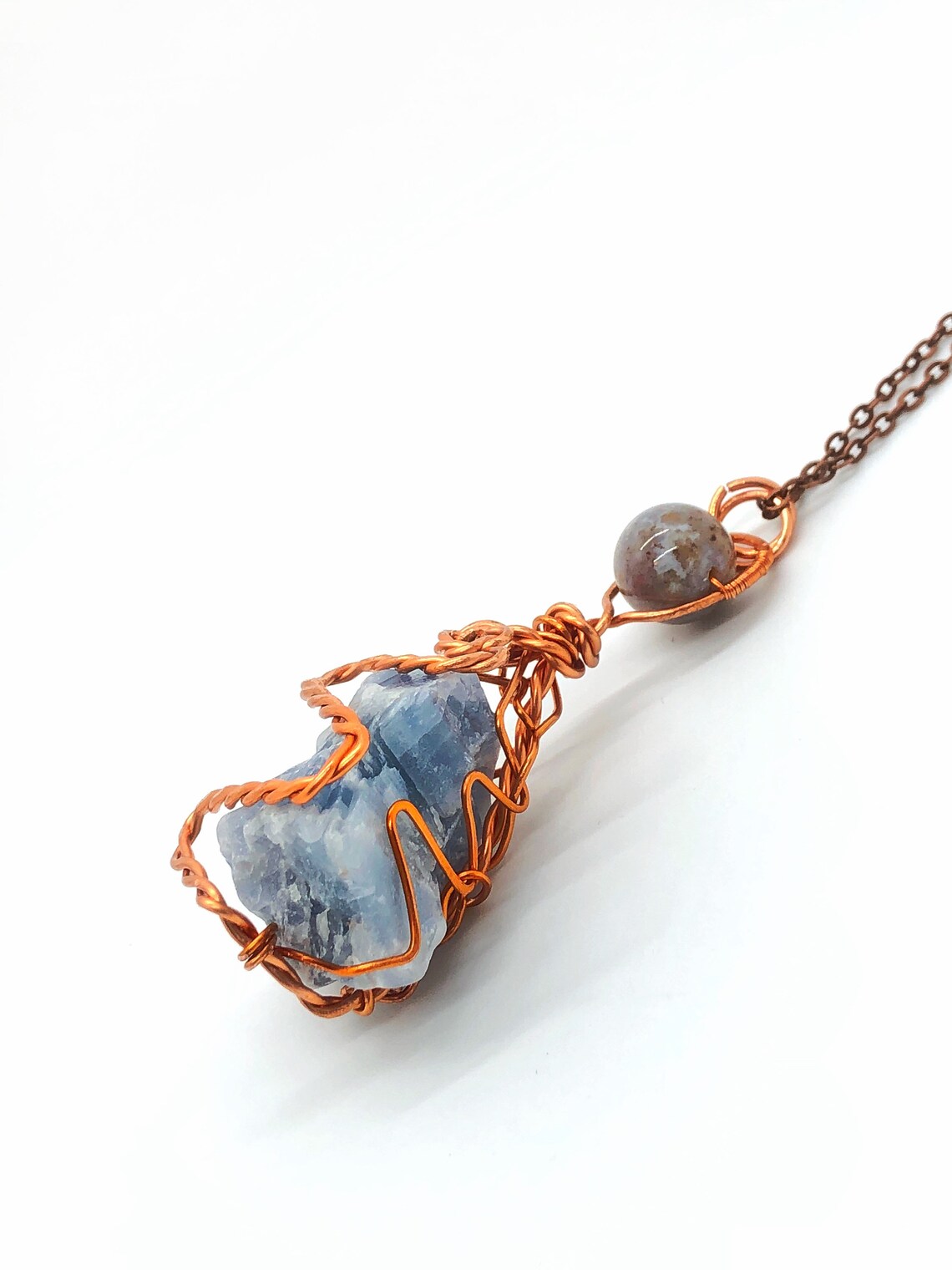 Statement Jewelry Healing Stones Blue Calcite Agate Taurus - Etsy